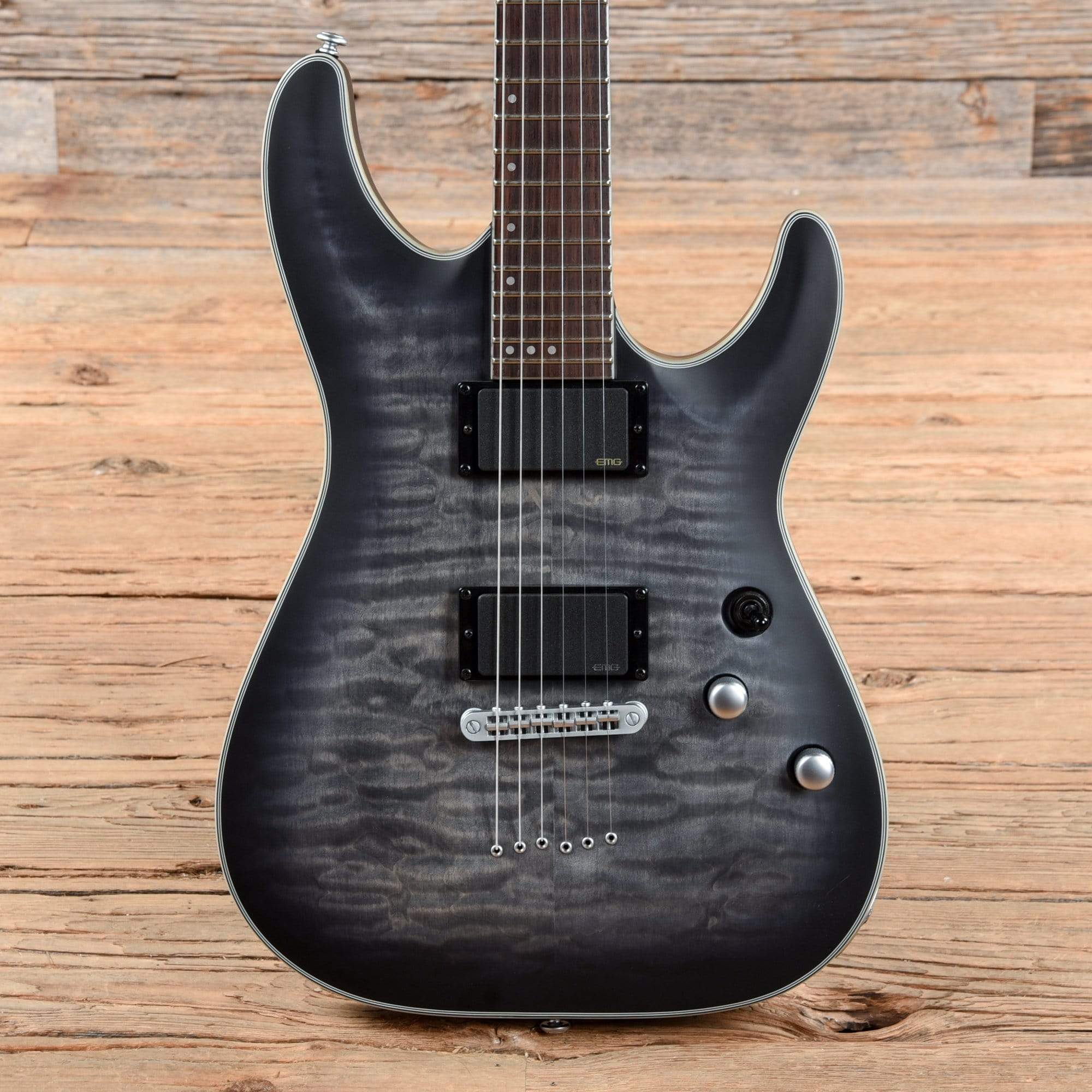 Schecter C-1 Platinum See-Thru Black 2018 – Chicago Music Exchange