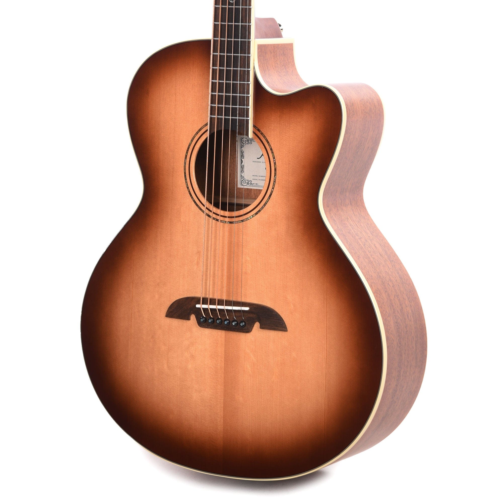 Alvarez ABT60ce Artist Baritone Solid A+ Sitka Spruce/African Mahogany ...