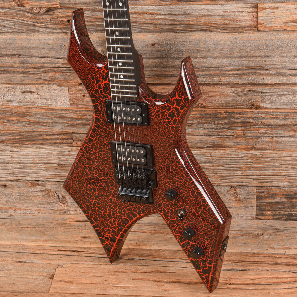 B.C. Rich Stranger Things “Eddie's” Inspired NJ Warlock Red Crackle ...