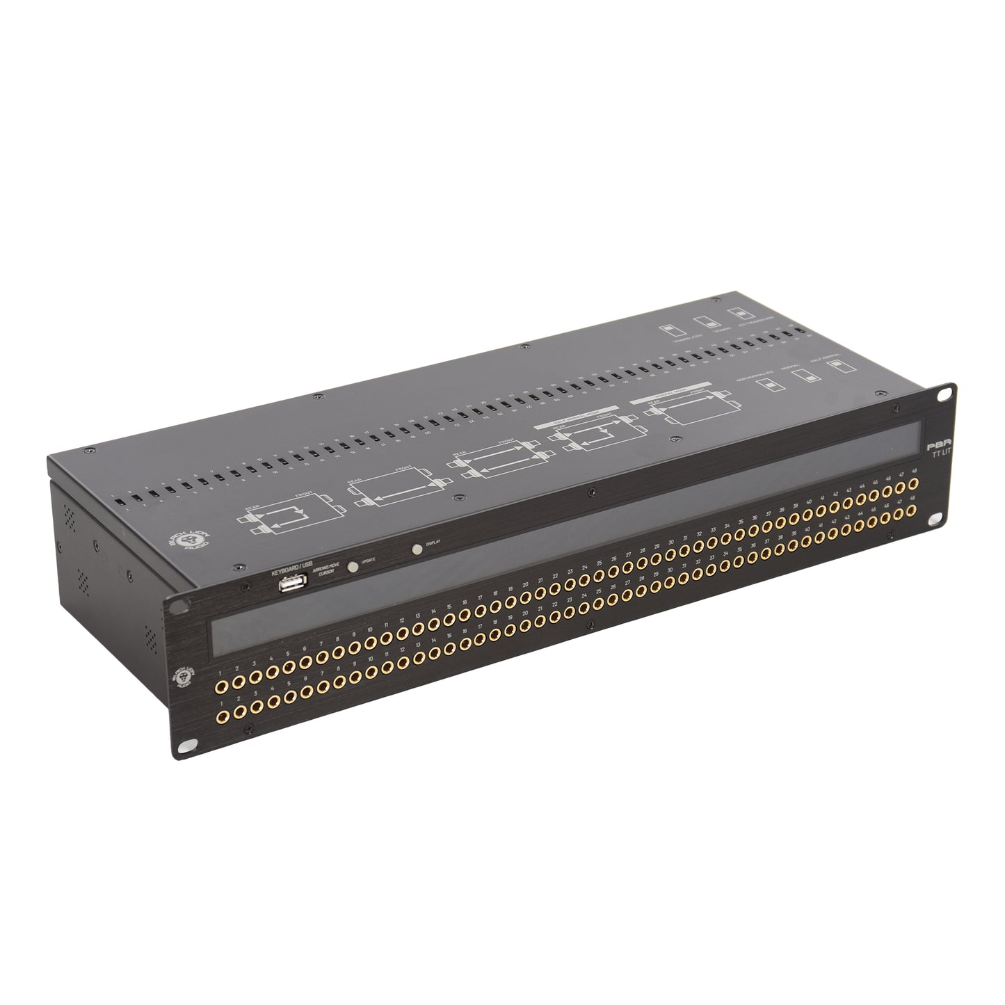 Black Lion Audio PBR TT LIT 96-Point Gold-Plated TT/DB25 Patchbay w/ c ...