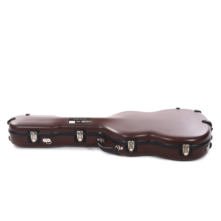 Calton Cases Electric Stratocaster Guitar Case Brown w/Gold Velvet Int ...