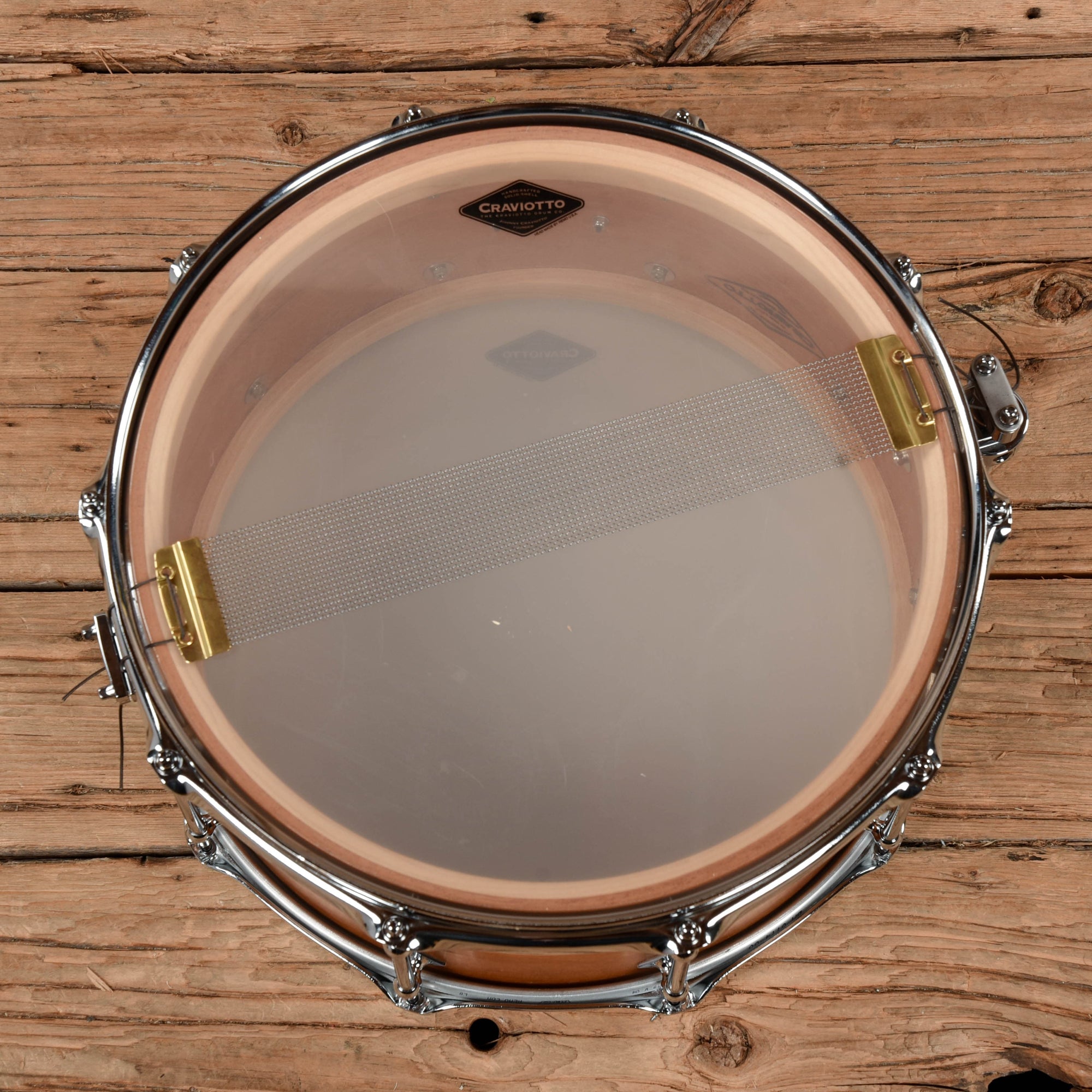 Craviotto Custom Shop 6.5x14 Snare Drum Mahogany Maple w/ Cherry Inlay ...