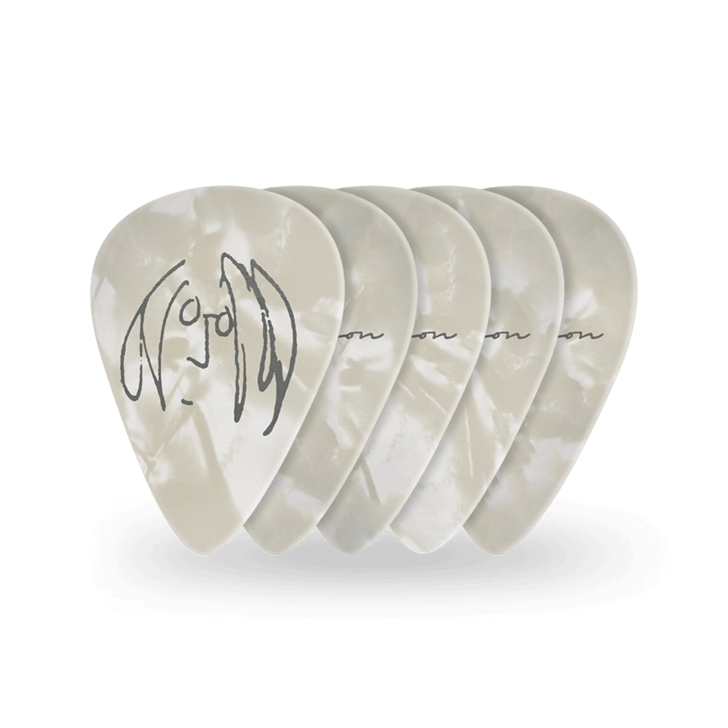 D'Addario John Lennon Signature Guitar Picks Medium Gauge (.70mm) 10-P ...