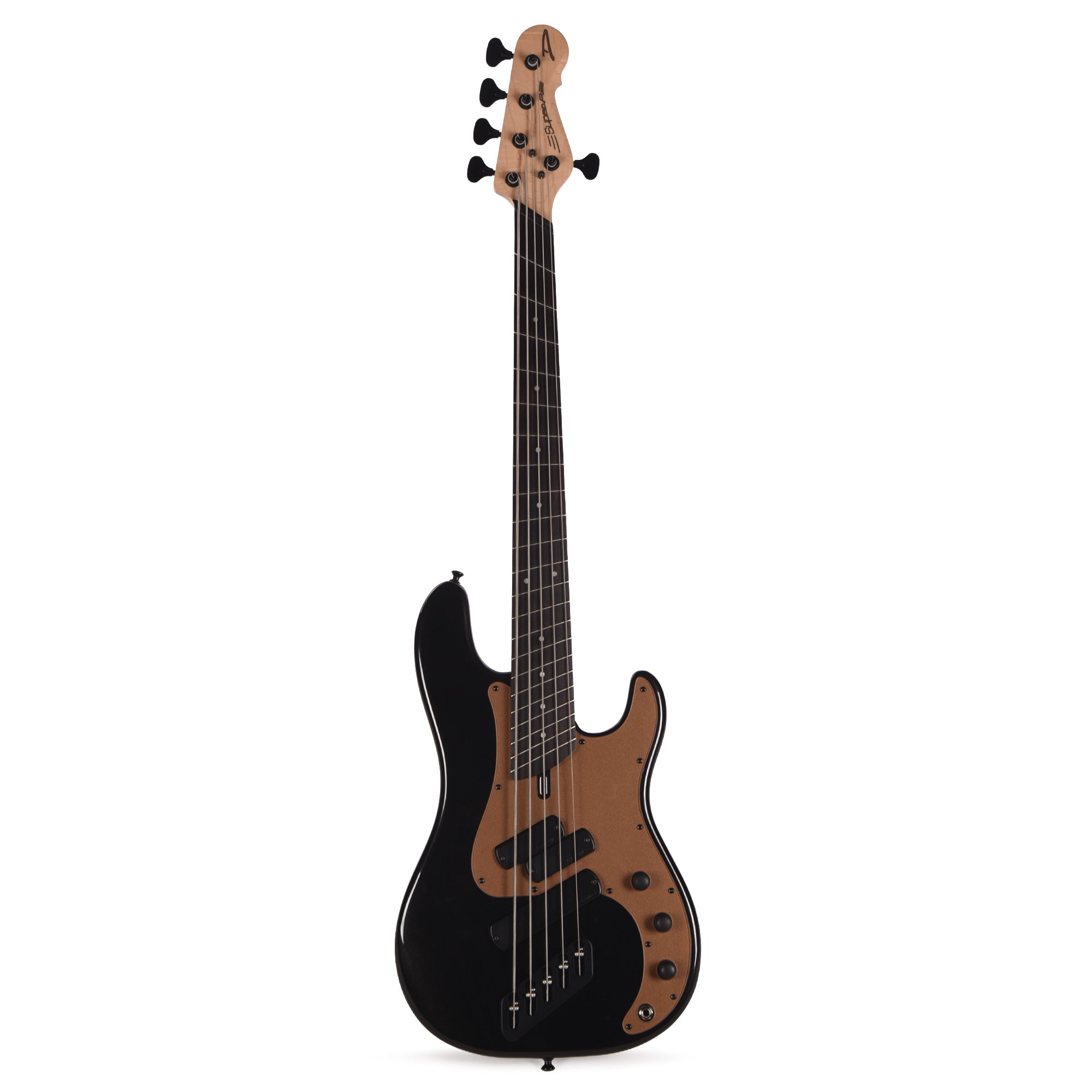 Dingwall SP1 Superbass 5-String Gloss Metallic Black w/Matte Gold Pick ...