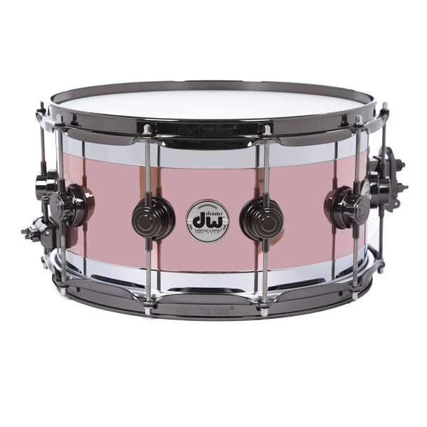 DW 7x14 Edge Snare Drum Rose Copper w/Black Nickel Hdw – Chicago Music ...
