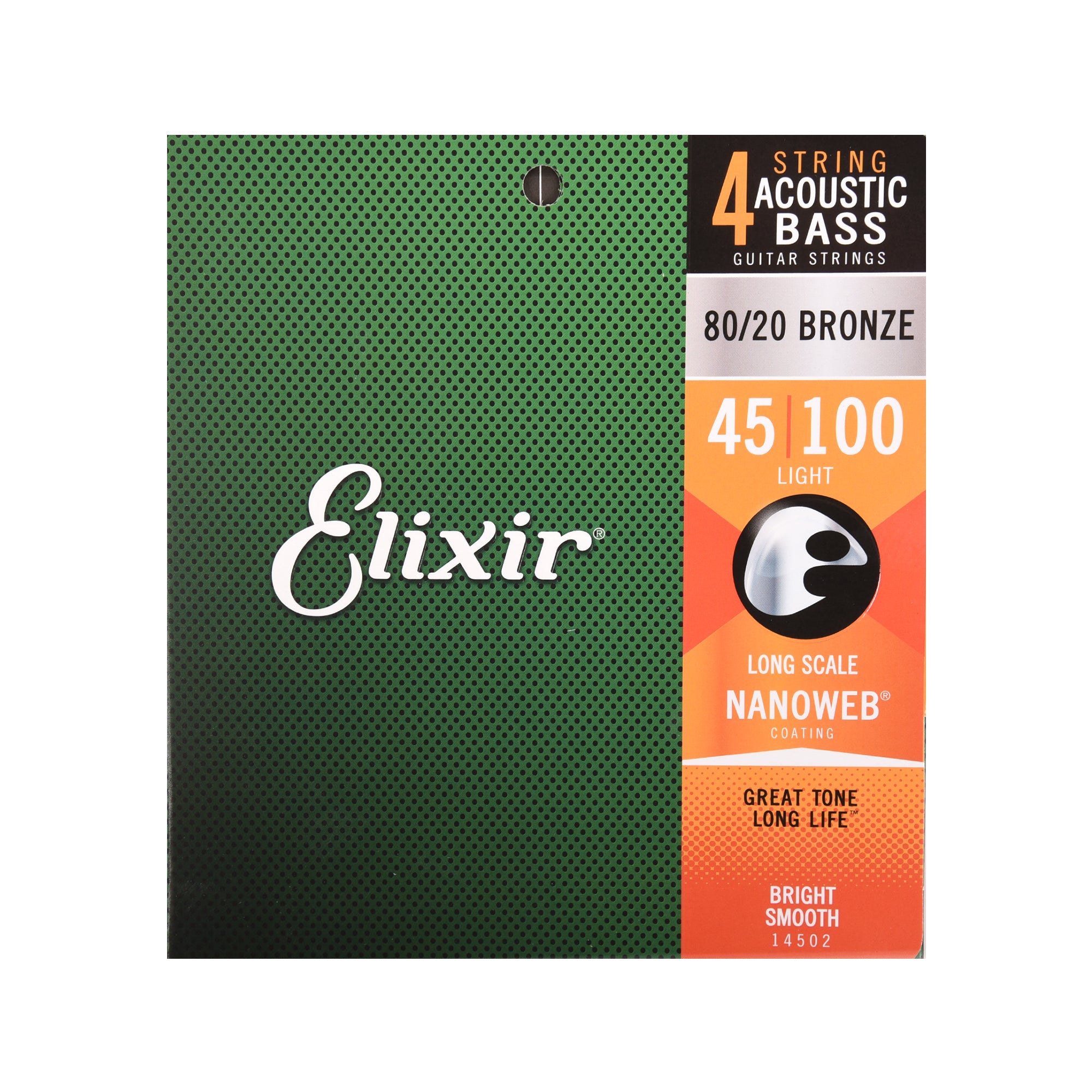 Elixir 14502 Acoustic Bass Nano Light 45-100 Long Scale – Chicago Music ...