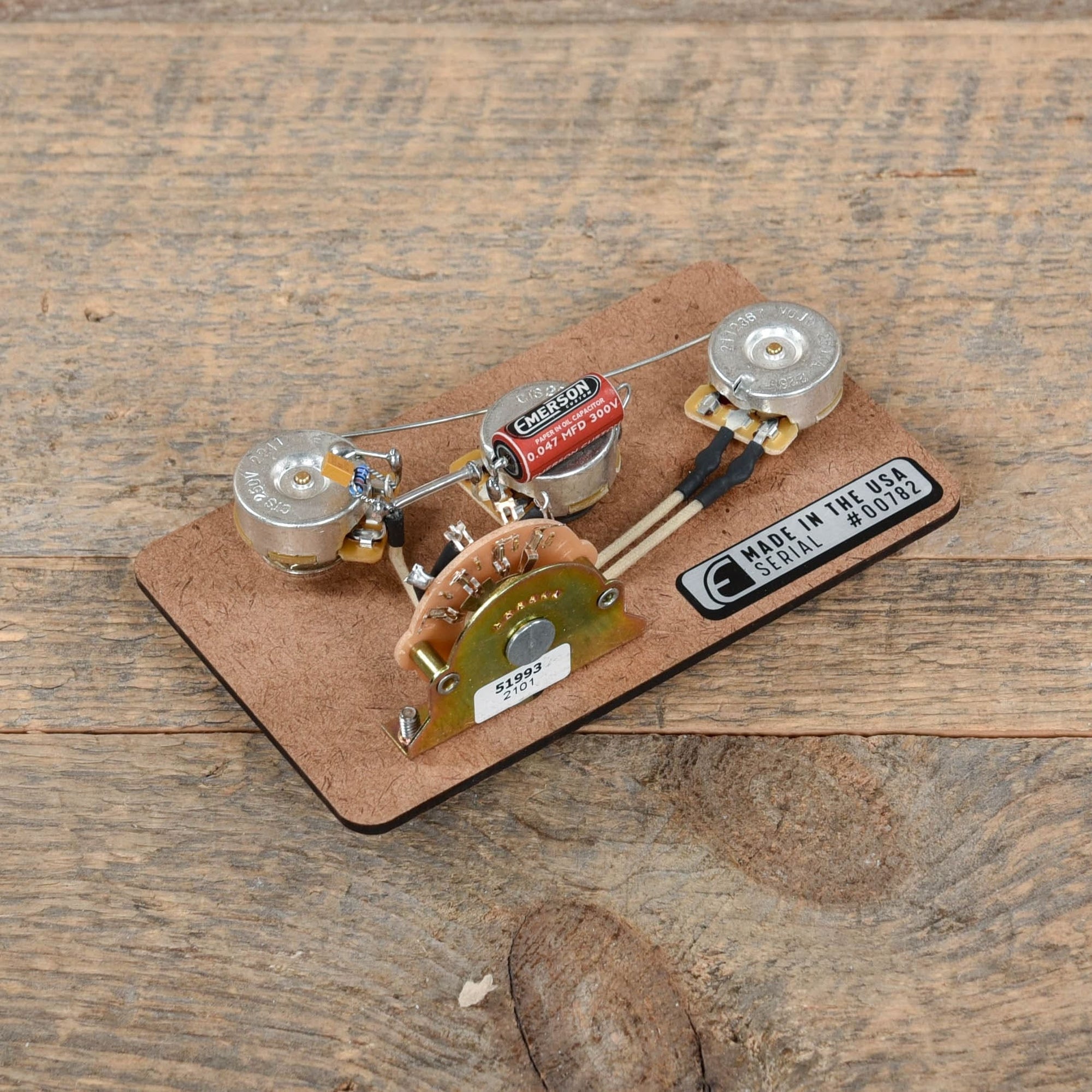 Emerson Custom Prewired Kit for Strat 5-Way Blender (250K Ohm Pots & 0 ...