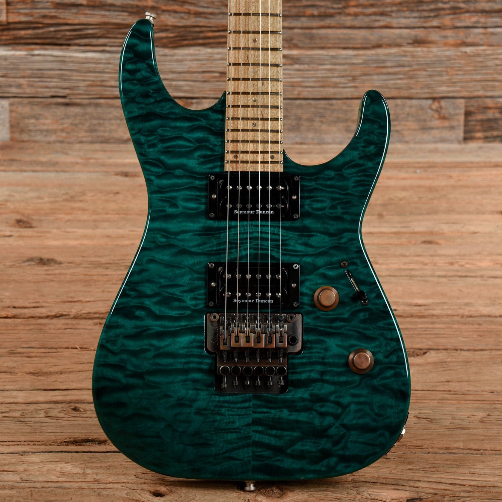 ESP Custom Shop M-II Transparent Green – Chicago Music Exchange