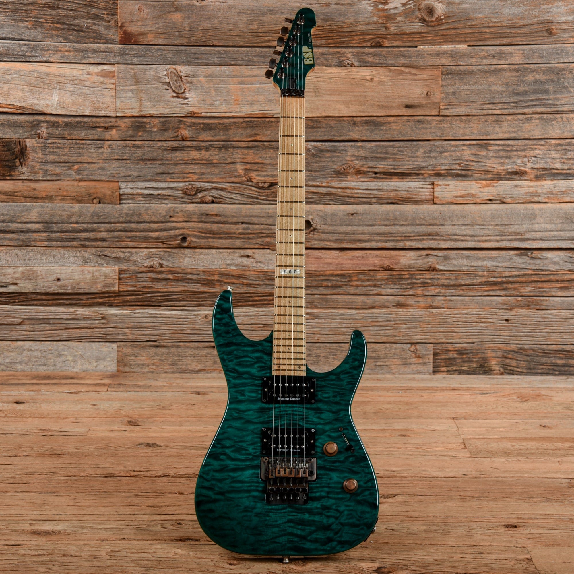 ESP Custom Shop M-II Transparent Green – Chicago Music Exchange