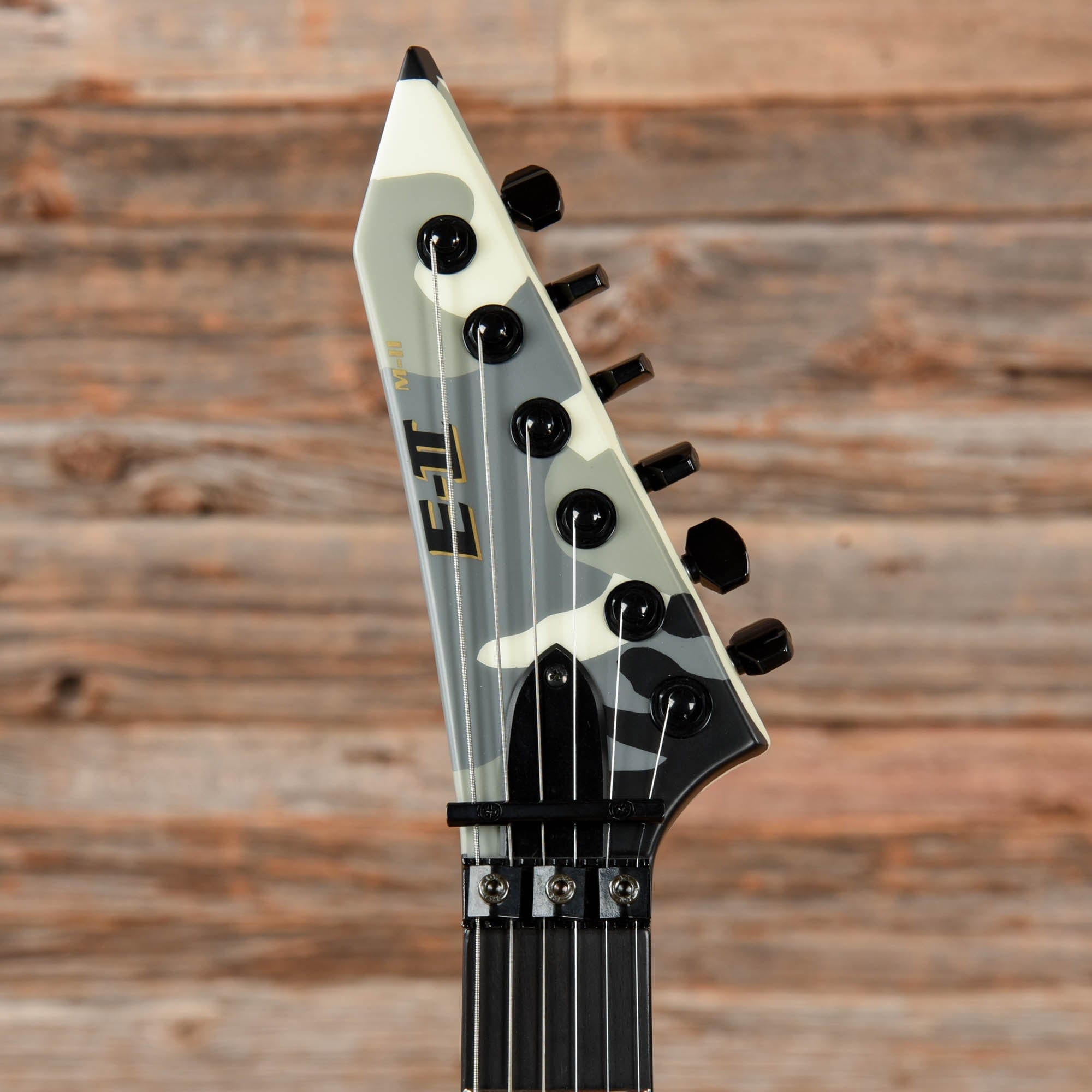 ESP E-II M-II NT Matte Black/White Camo 2022 – Chicago Music Exchange