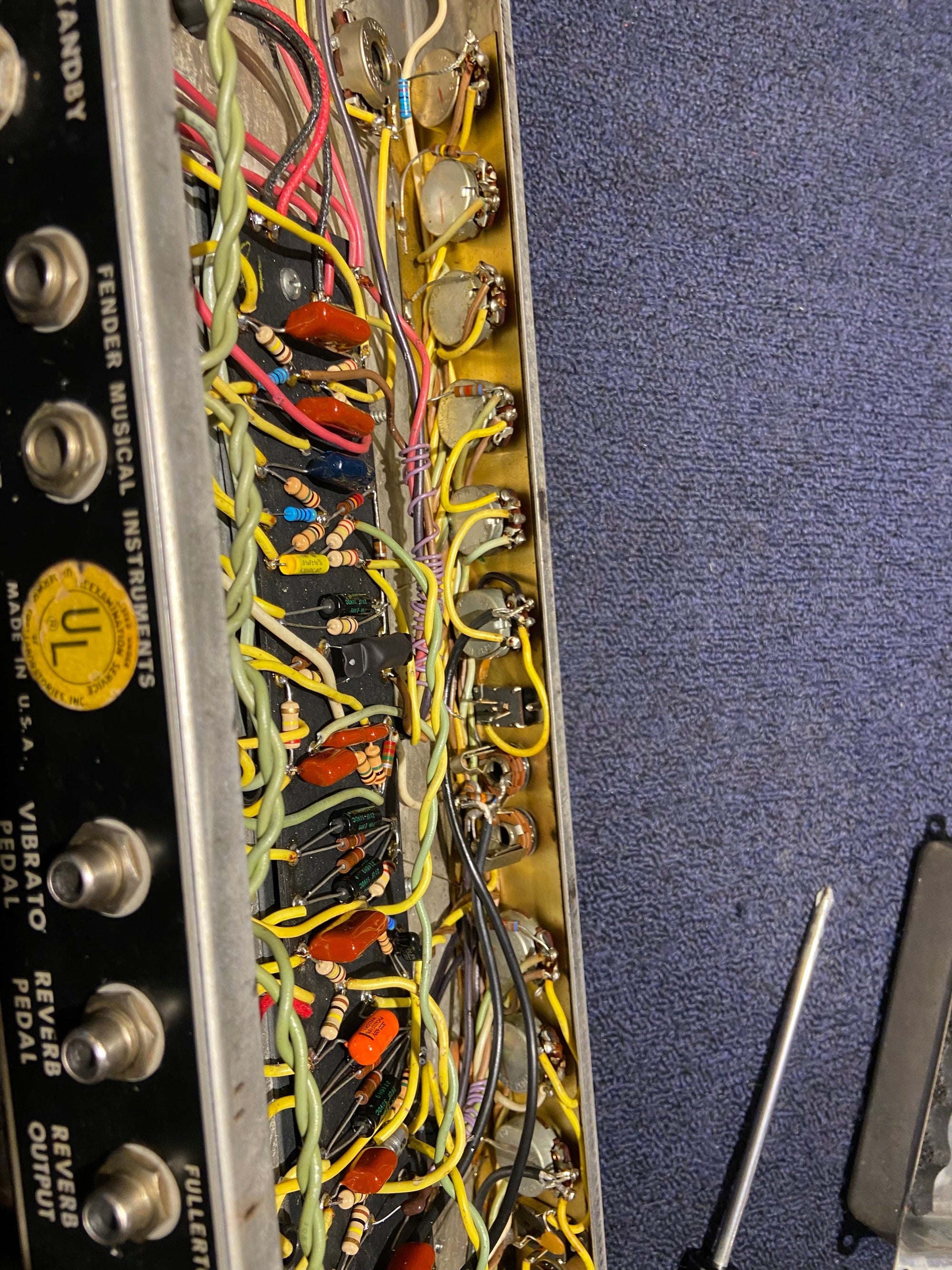 Fender Pro Reverb 40-Watt 2x12" Guitar Combo Amp 1971 – Chicago Music ...