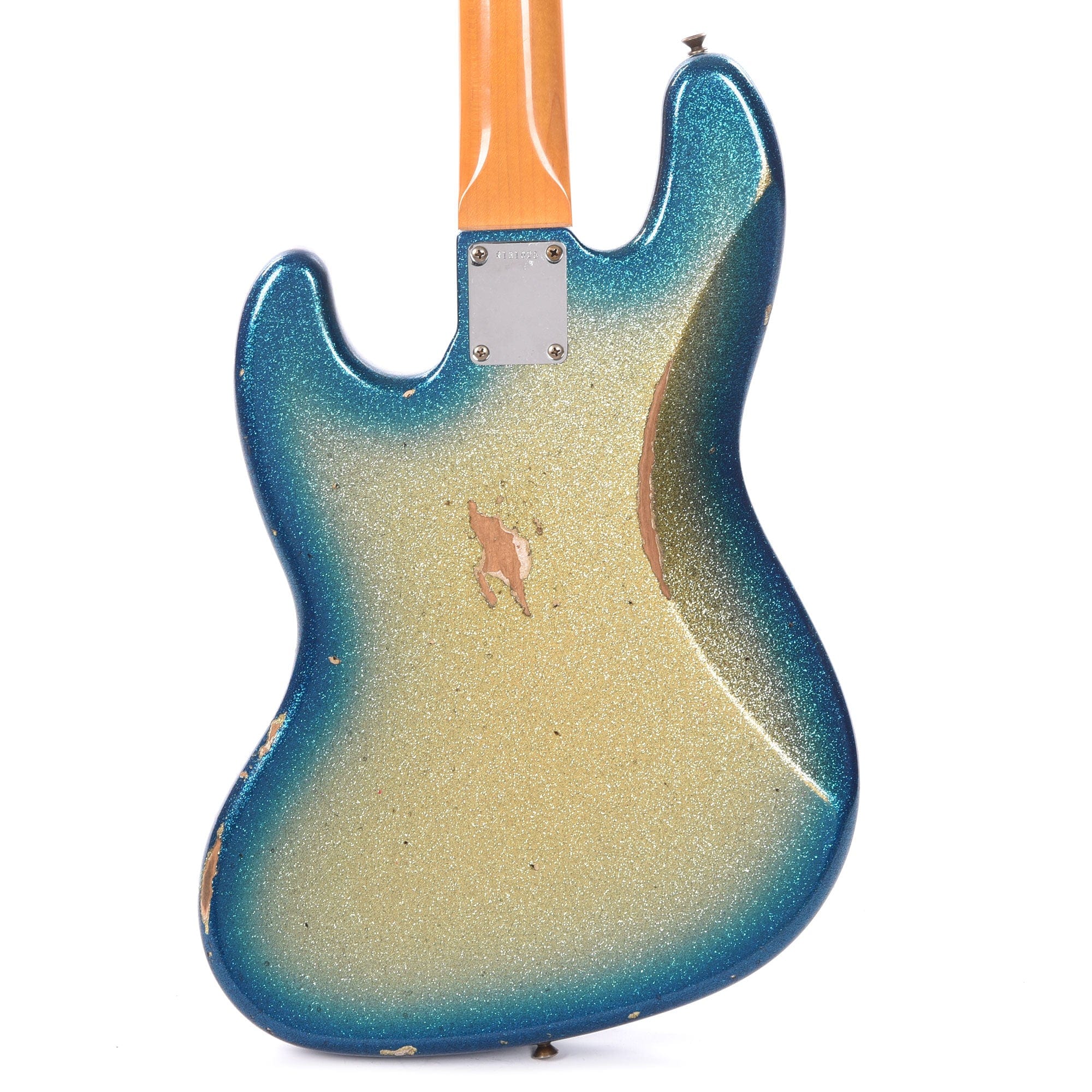 Fender Custom Shop 1960 Jazz Bass Relic Aged Gold Sparkle with Blue Sp ...