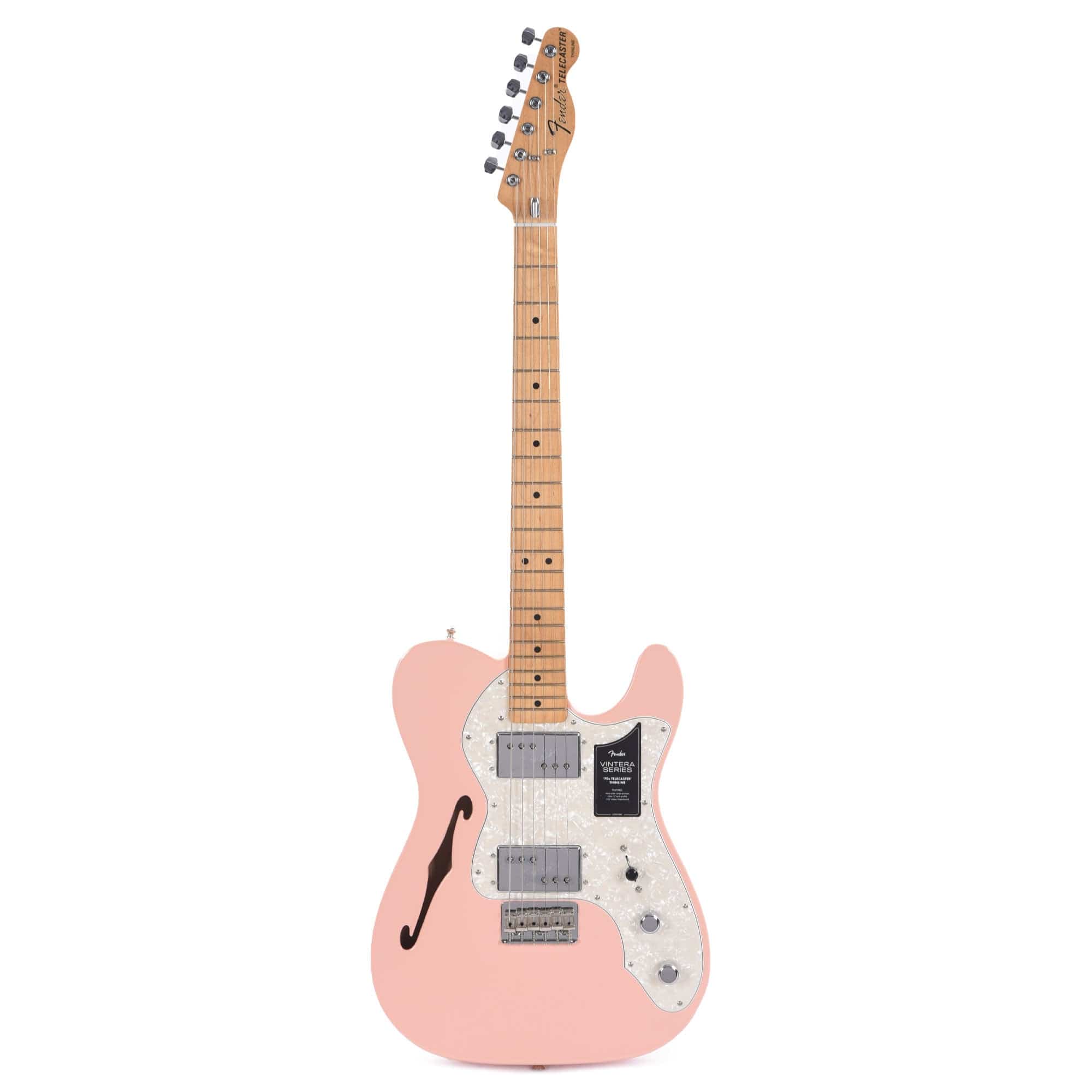 Fender Vintera '70s Telecaster Thinline Shell Pink w/4-Ply Aged Pearl ...