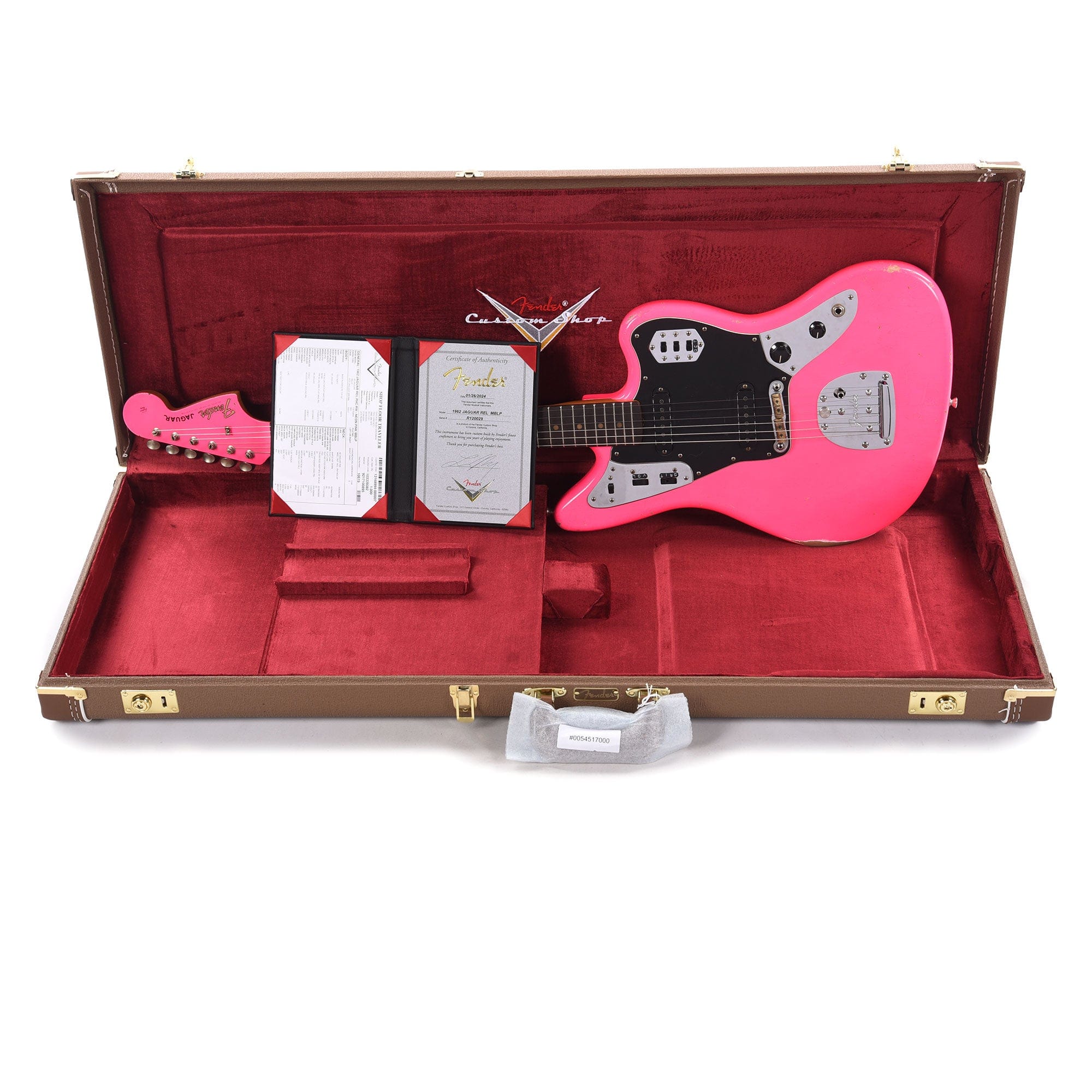 Fender Custom Shop 1962 Jaguar Relic Neon Pink Master Built by Levi Pe ...