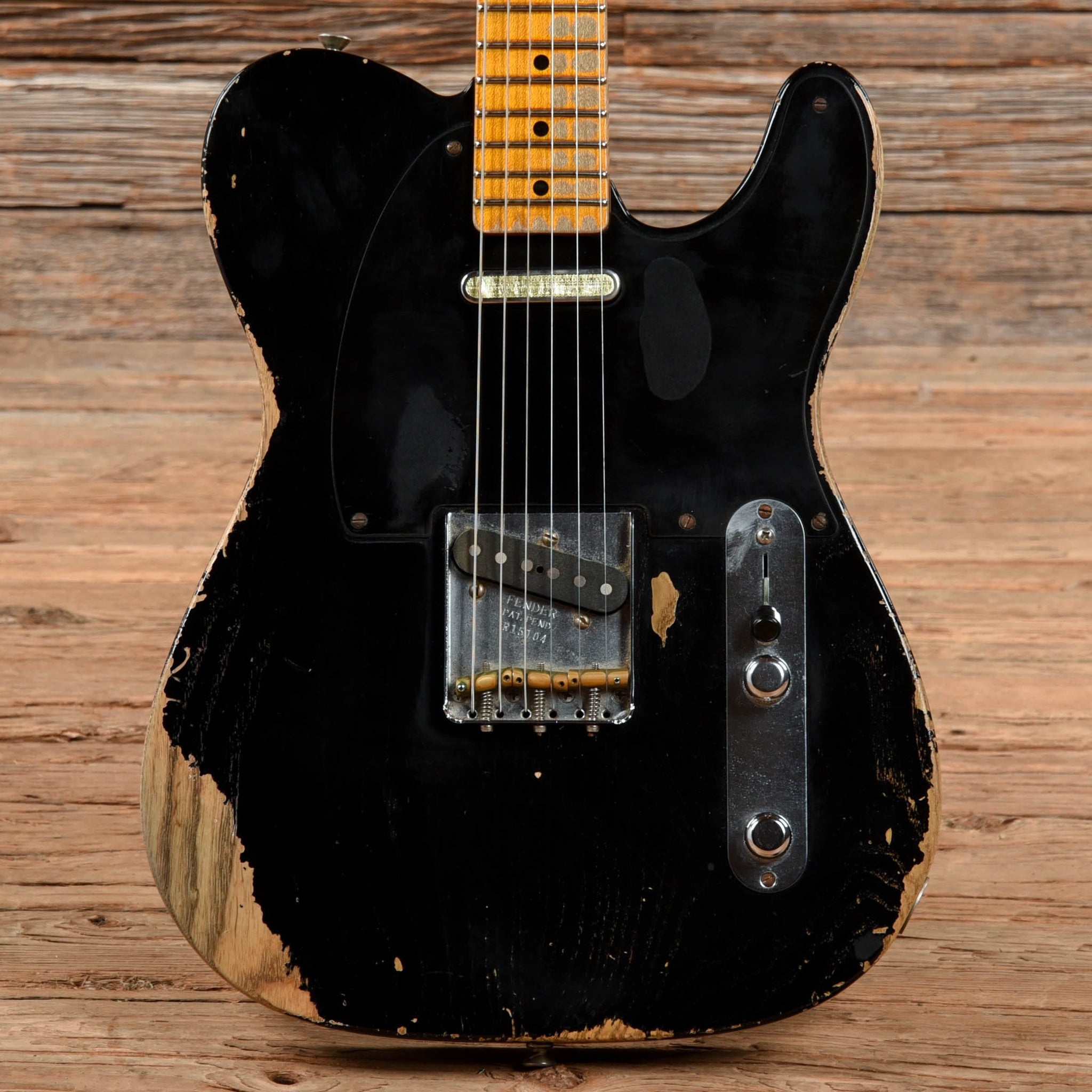 Fender Custom Shop 52 Telecaster Relic Black 2015 – Chicago Music Exchange