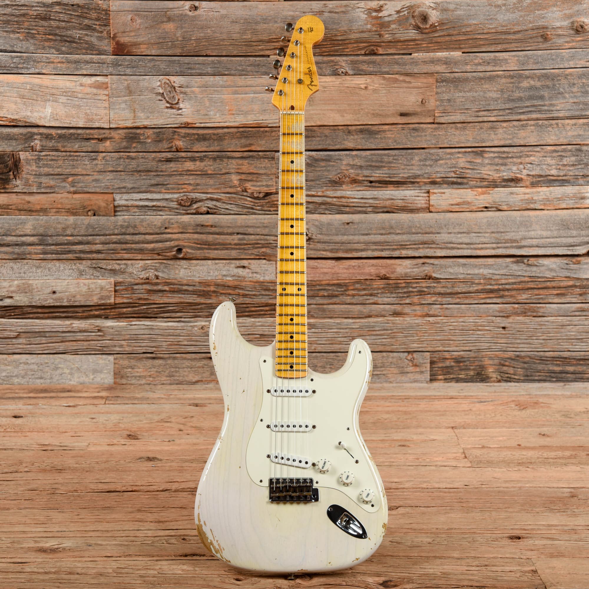 Fender Custom Shop '54 Stratocaster Heavy Relic Aged White Blonde 2015 – Chicago Music Exchange