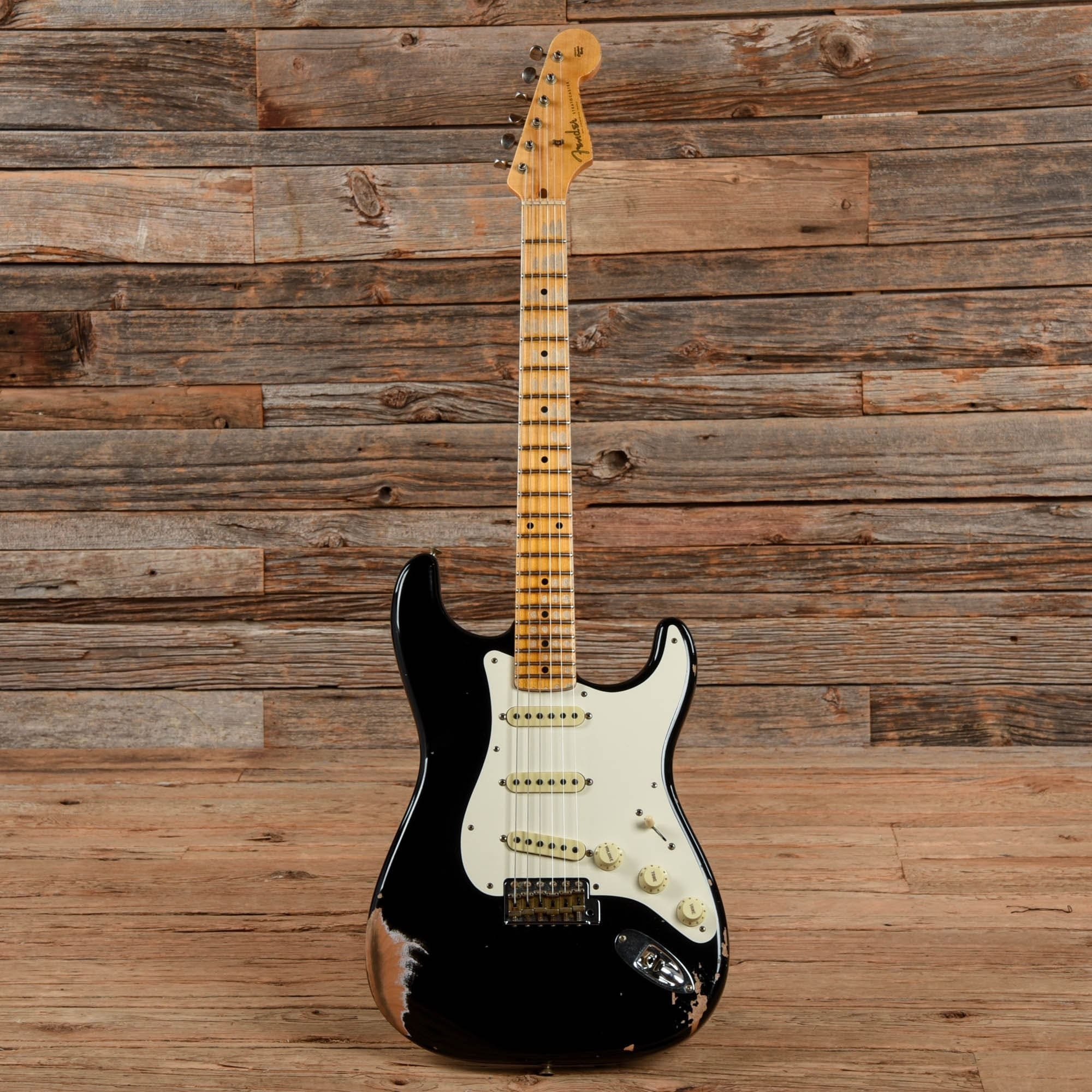 Fender Custom Shop '59 Stratocaster Maple Neck Heavy Relic Black 2022 ...