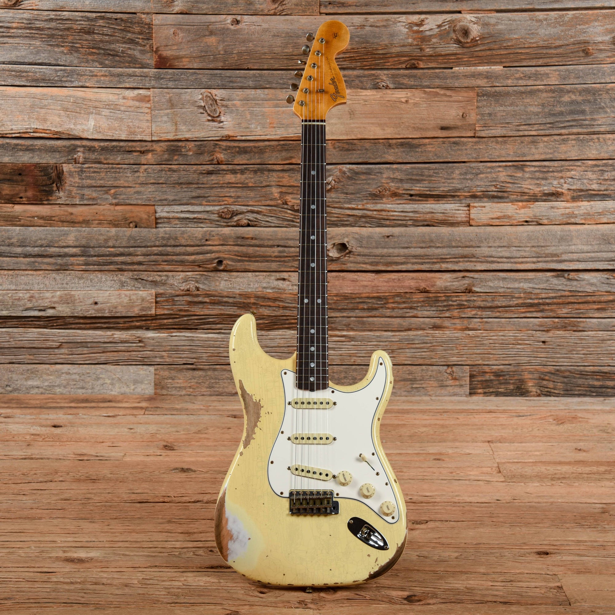 Fender Custom Shop '67 Stratocaster Heavy Relic Vintage White 2022 – Chicago Music Exchange