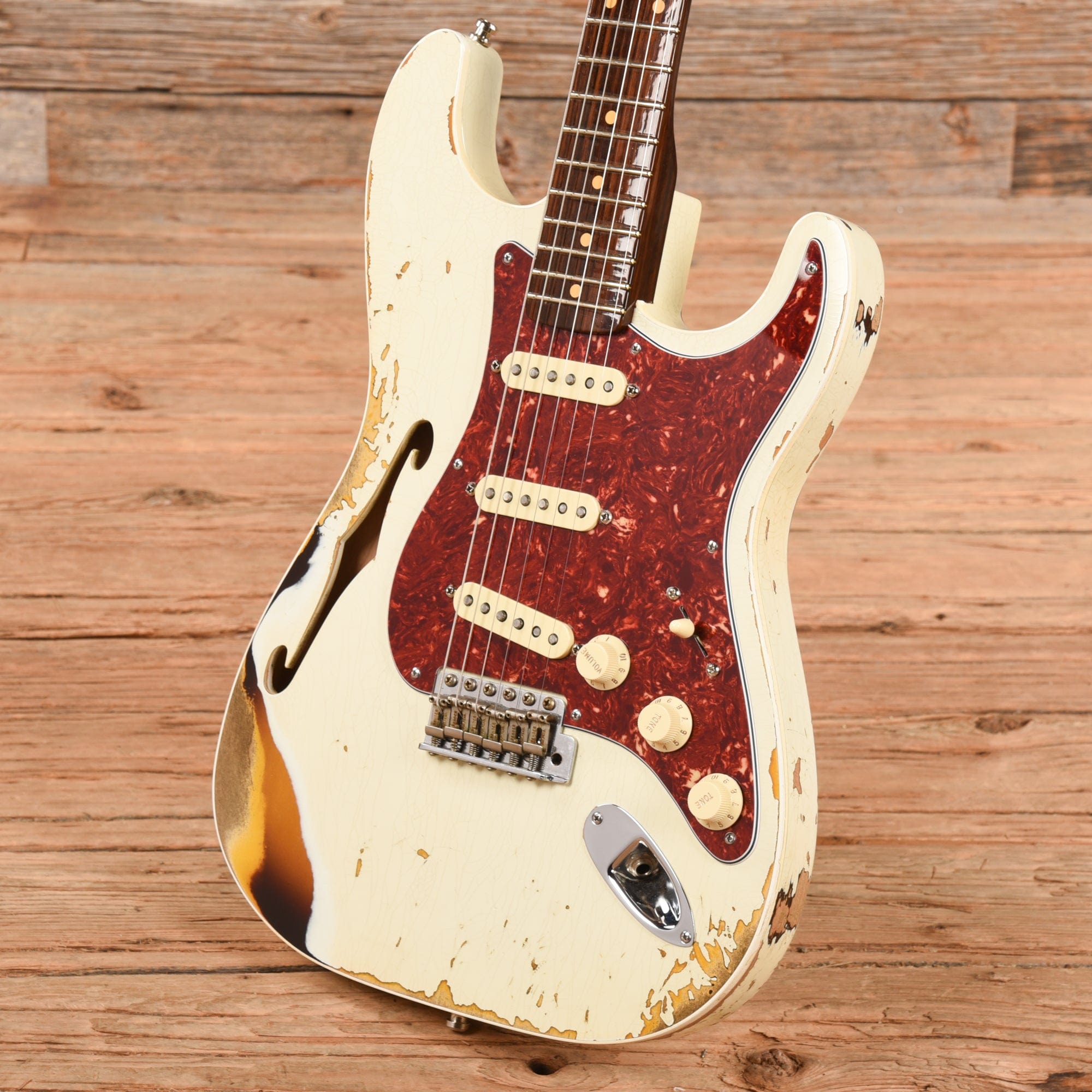 Fender Custom Shop NAMM LTD 56 Thinline Stratocaster Olympic White 201 ...