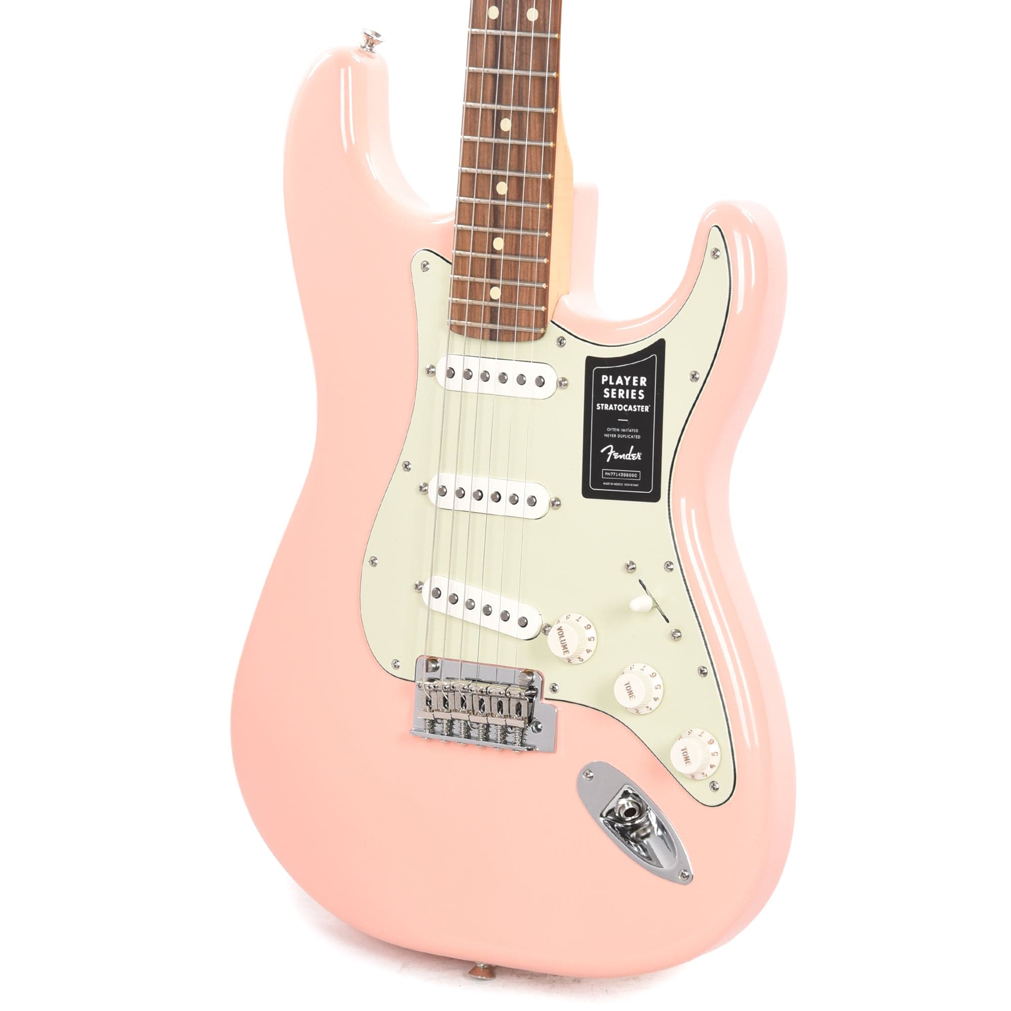 Fender Player Stratocaster Shell Pink w/3-Ply Mint Pickguard – Chicago ...