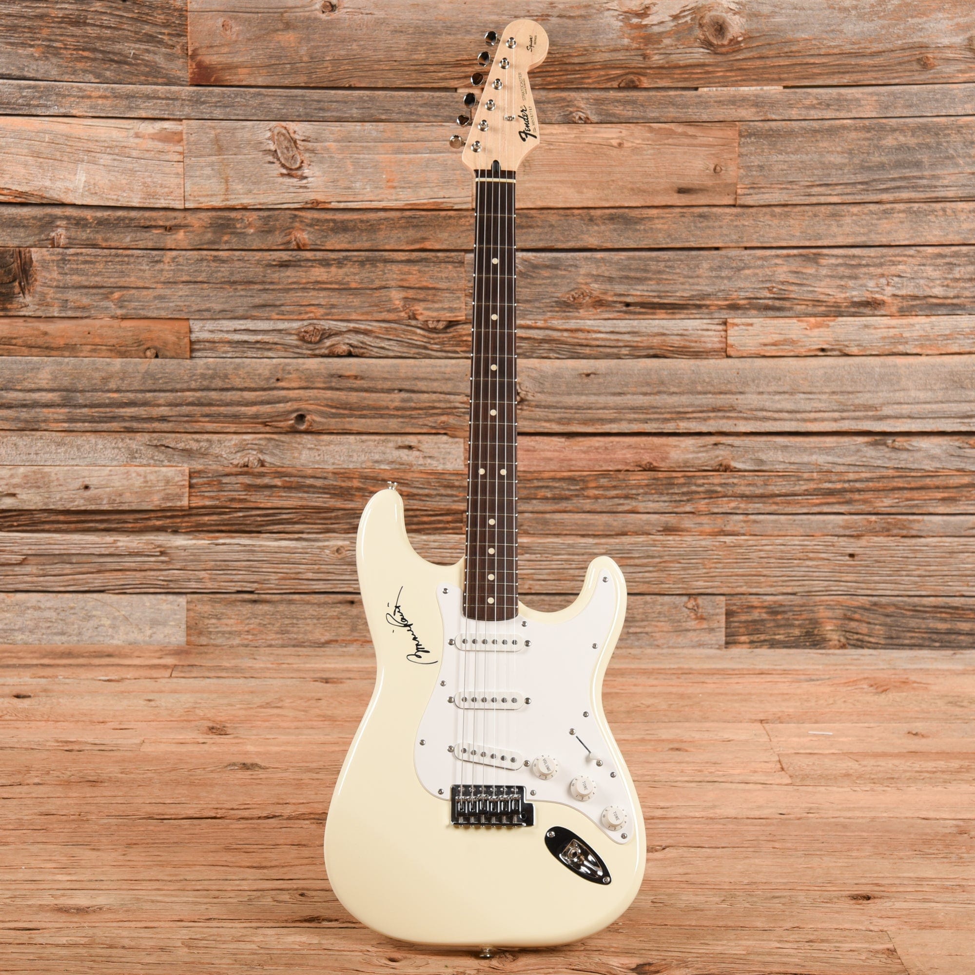 Fender "Squier Series" Standard Stratocaster Olympic White 1995 – Chicago Music Exchange