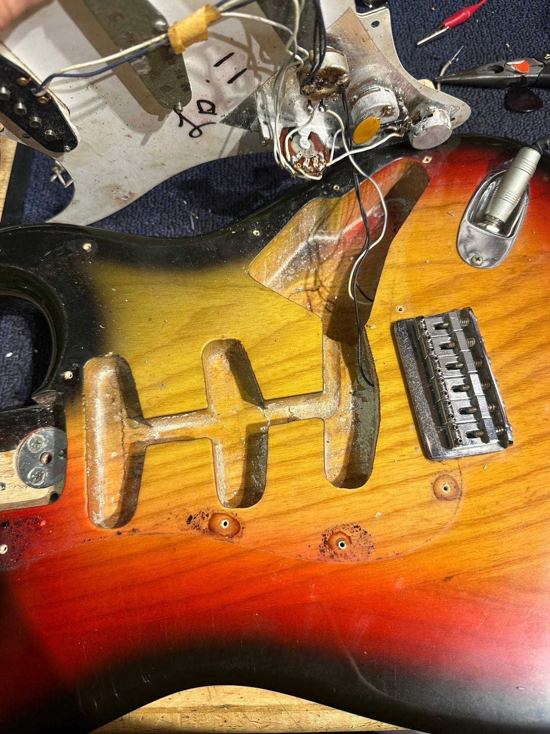 Fender Stratocaster Hardtail Sunburst 1974 – Chicago Music Exchange