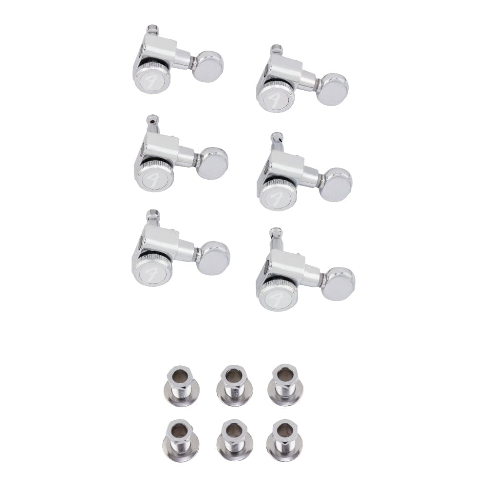 Fender Staggered Locking Tuners with Vintage-Style Buttons Polished Ch ...