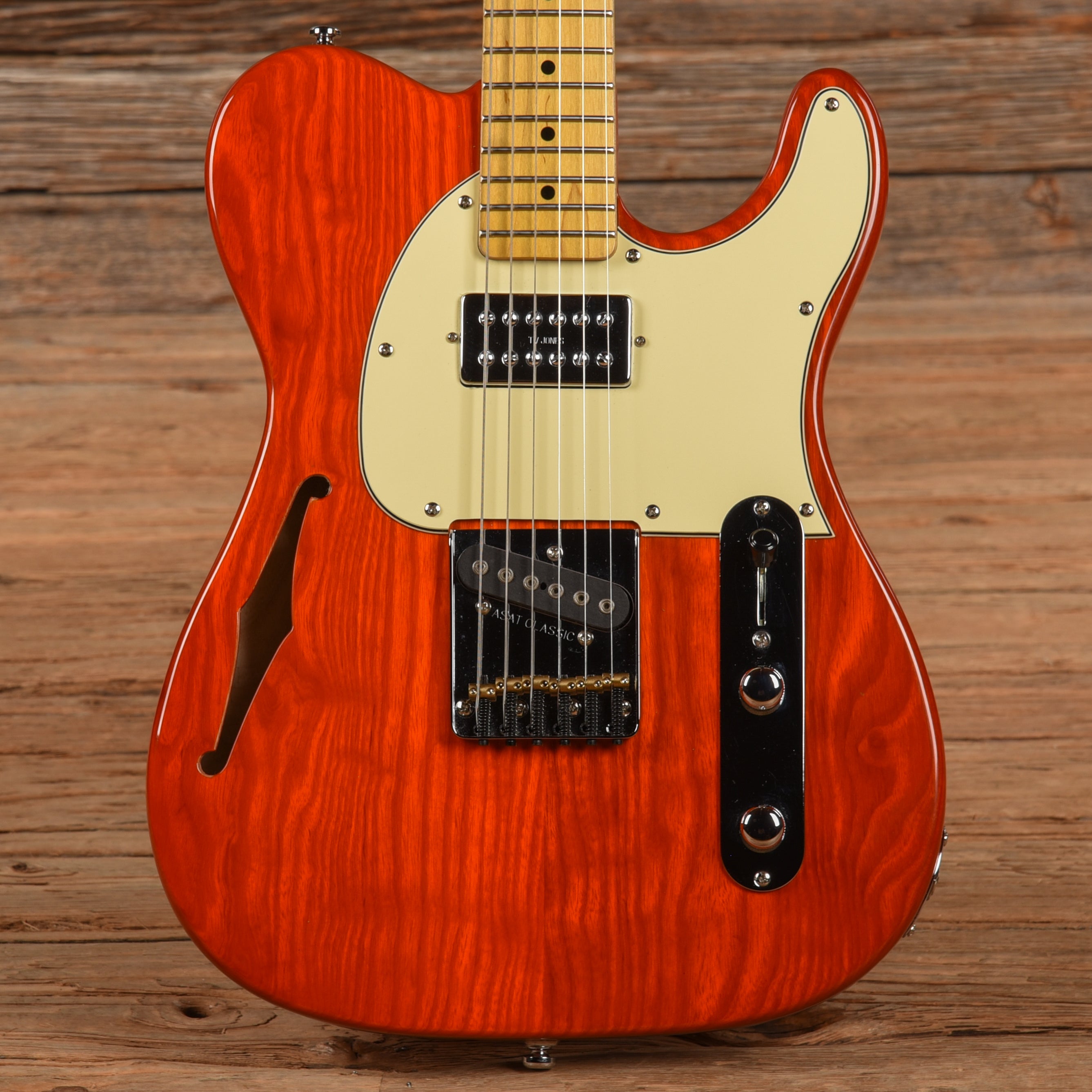 G&L Tribute Series ASAT Classic Bluesboy Semi-Hollow Transparent Orang ...