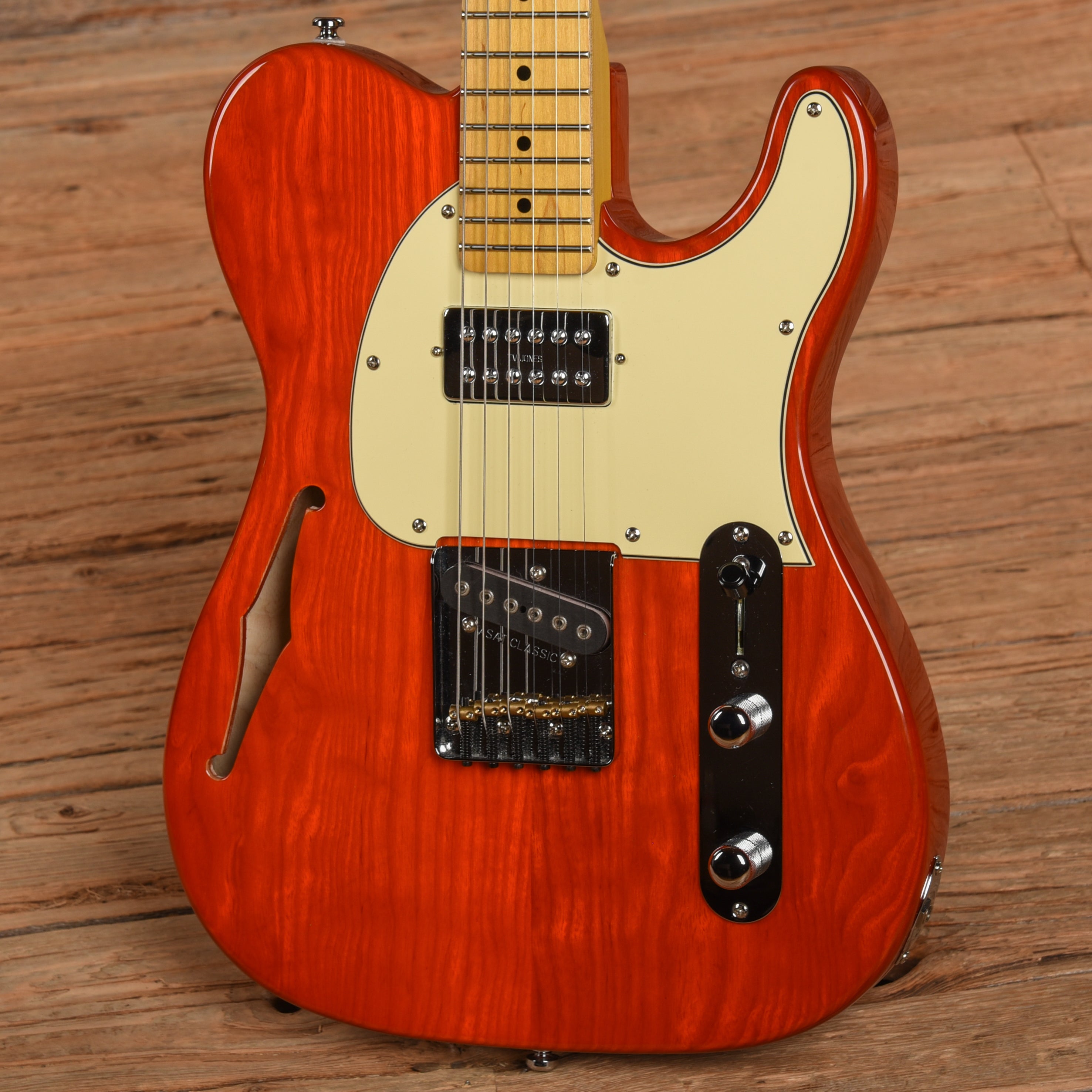 G&L Tribute Series ASAT Classic Bluesboy Semi-Hollow Transparent Orang ...