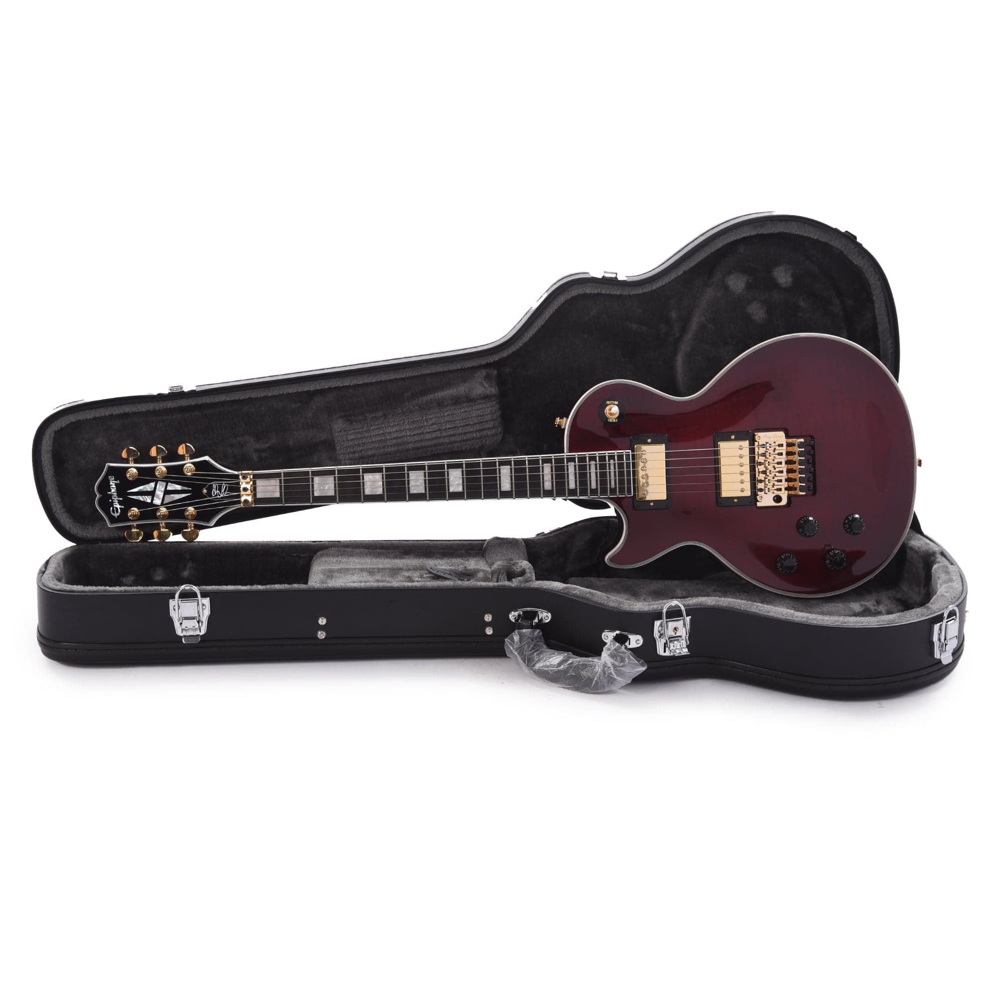 Epiphone Artist Alex Lifeson Les Paul Custom Axcess LEFTY Quilt Ruby ...