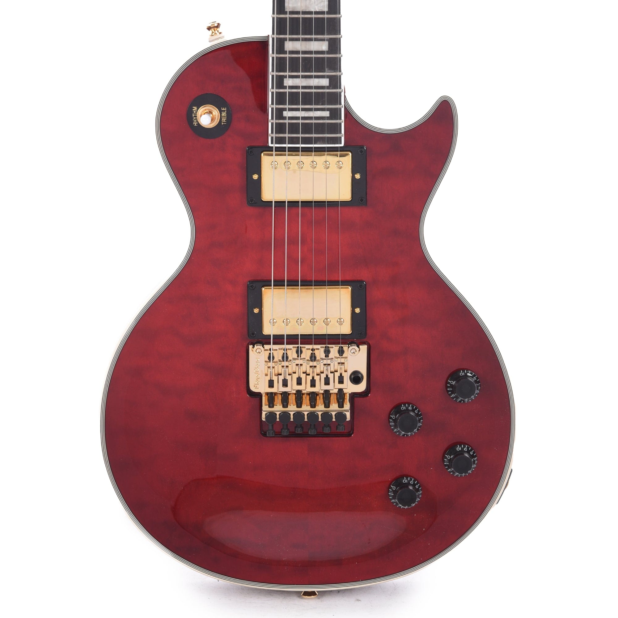 Epiphone Artist Alex Lifeson Les Paul Custom Axcess Quilt Ruby ...