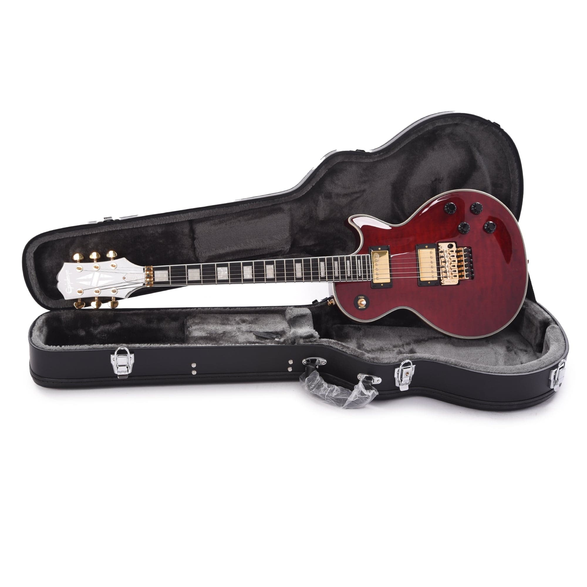 Epiphone Artist Alex Lifeson Les Paul Custom Axcess Quilt Ruby ...