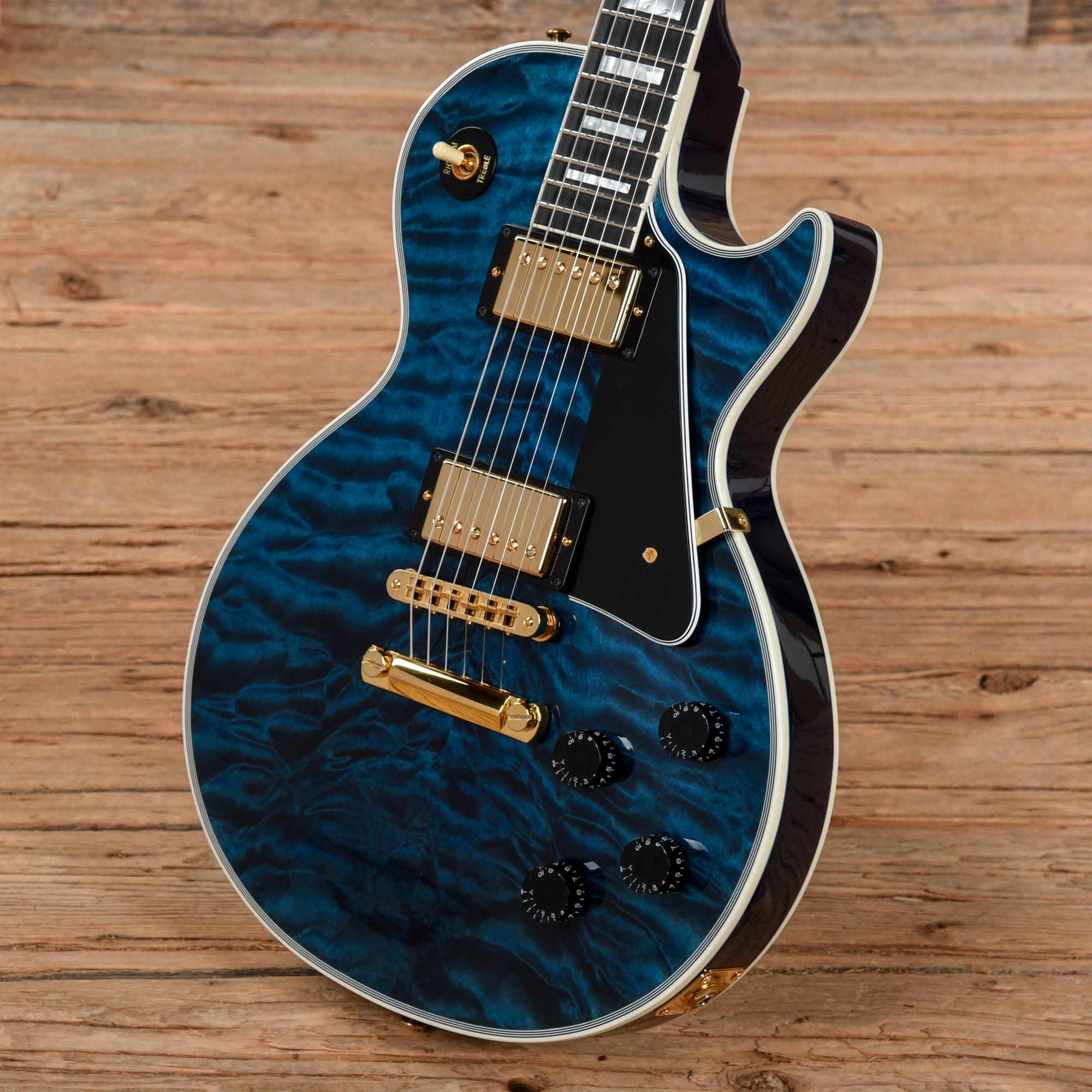 Gibson Custom Les Paul Custom Q Blue 2016 – Chicago Music Exchange