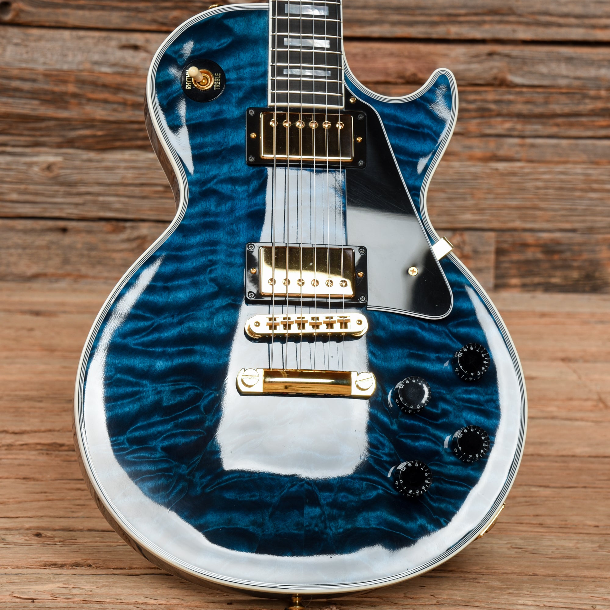 Gibson Custom Les Paul Custom Q Blue 2016 – Chicago Music Exchange