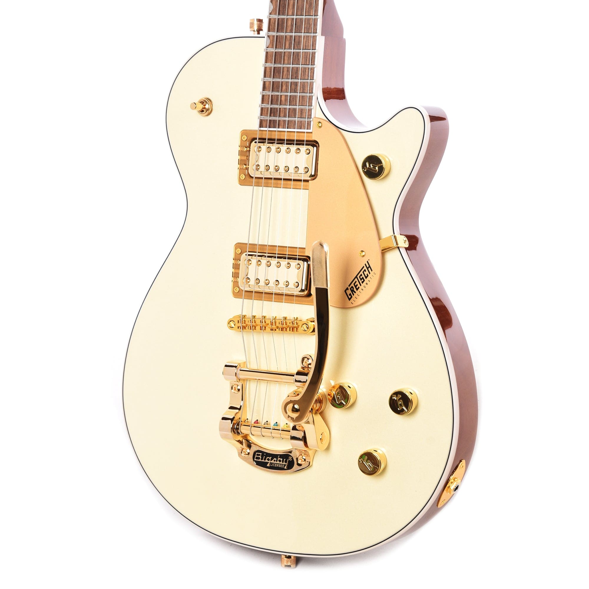 Gretsch Electromatic Pristine LTD Jet Single-Cut with Bigsby White Gol ...