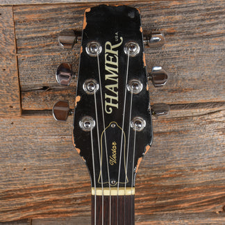 Hamer Vector Black and White Custom Finish 1980s – Chicago Music Exchange