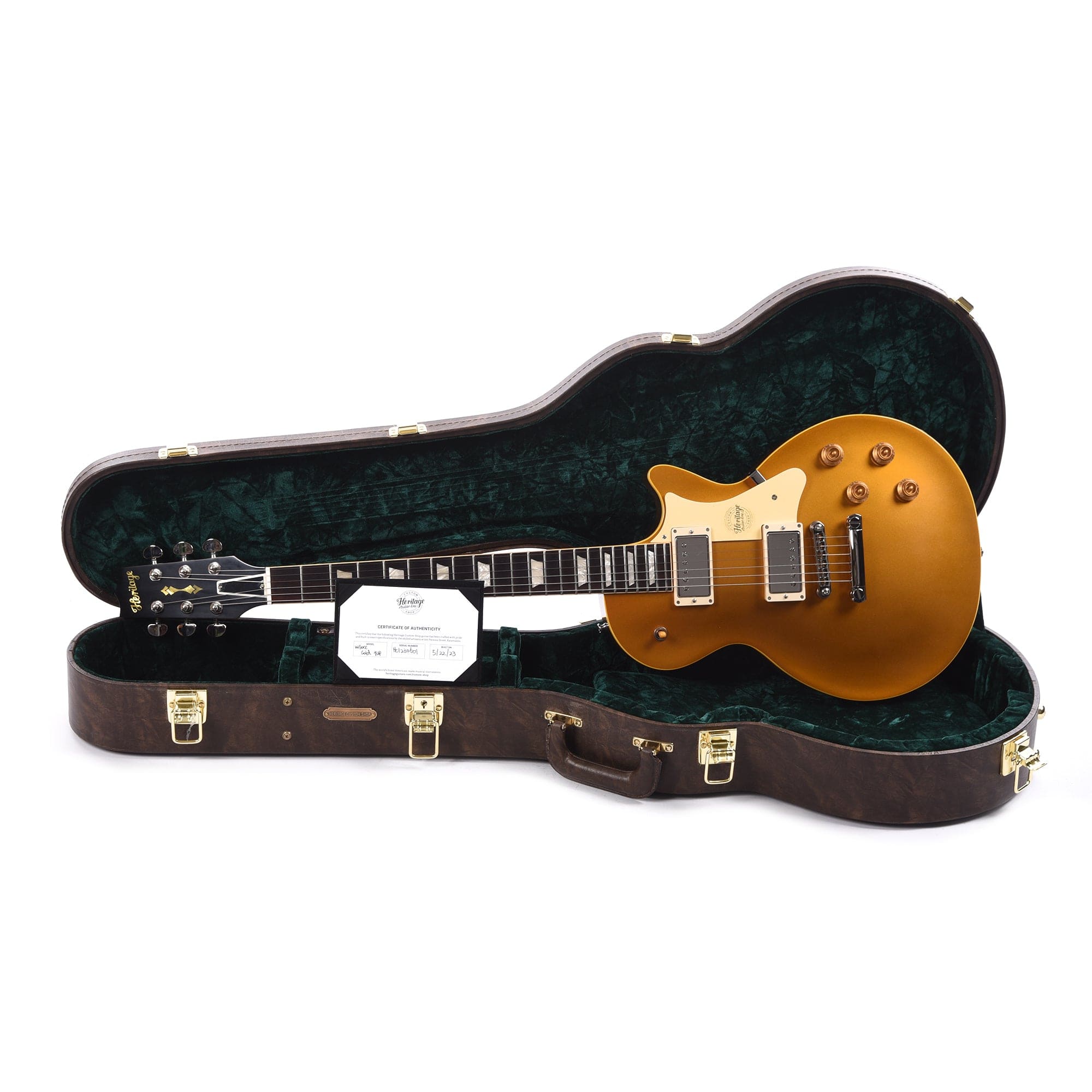 Heritage Custom Shop Core H-150 Plain Top Gold Top – Chicago Music Exchange