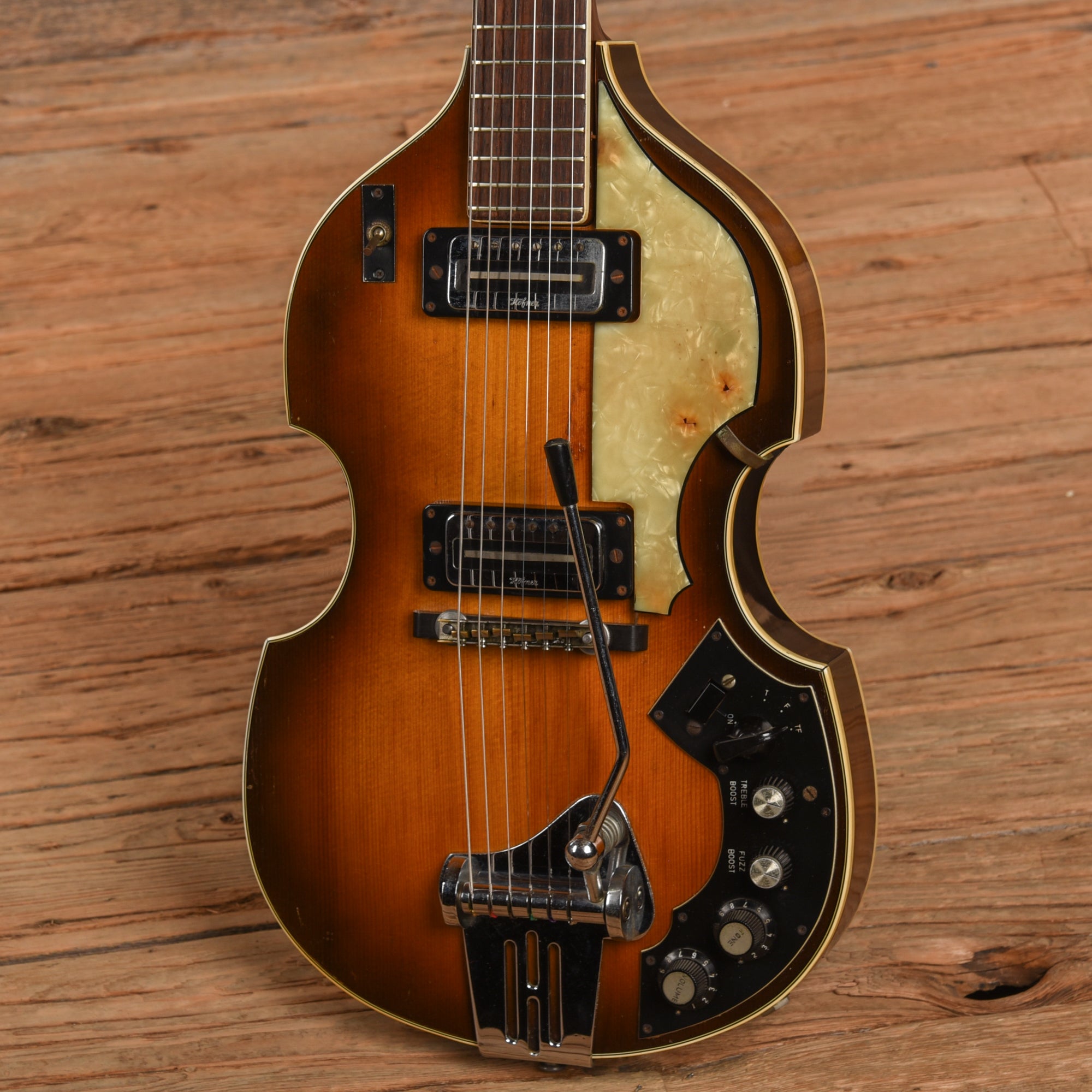 Hofner Beatle Electric Model 459VTZ (built in fuzz) Sunburst 1967 ...