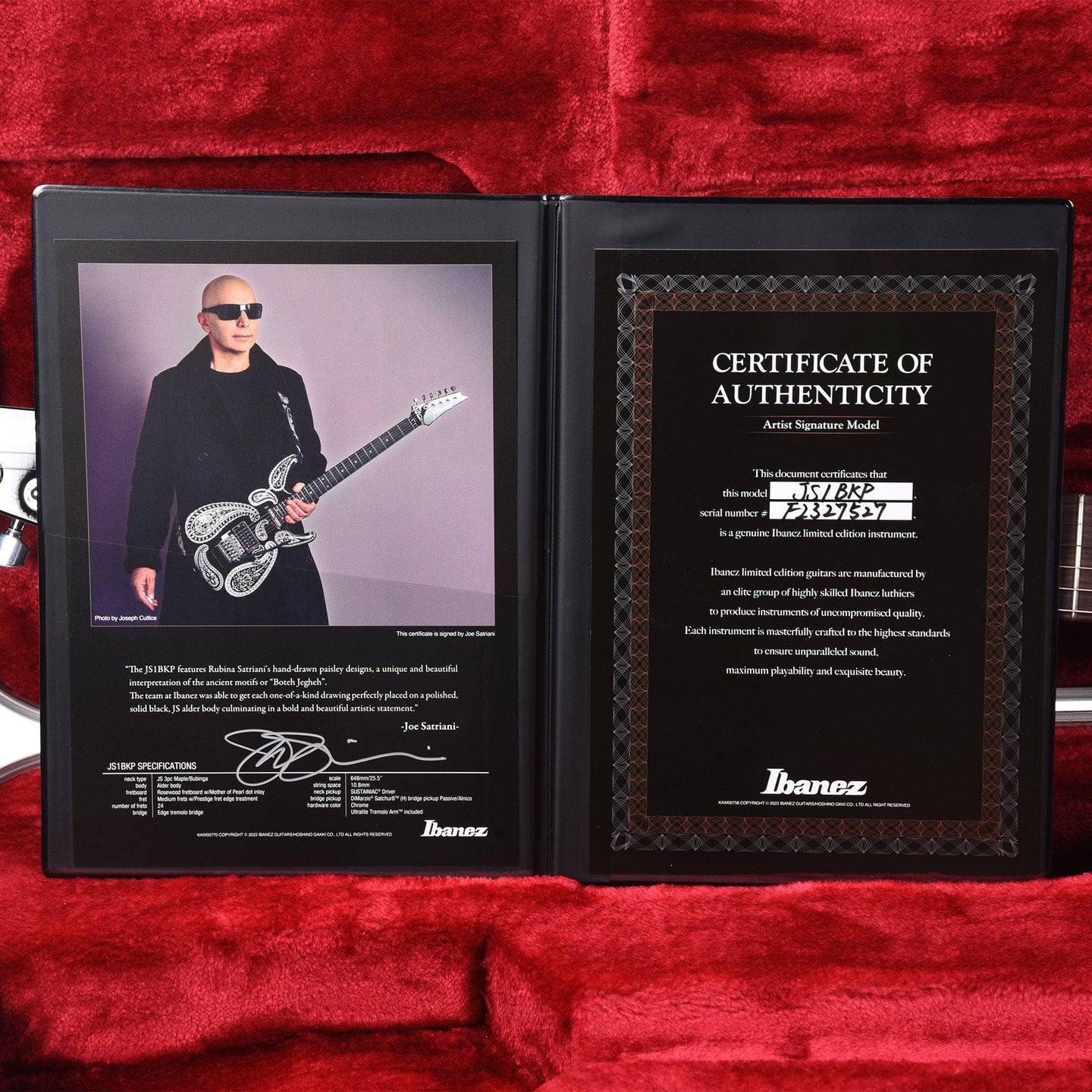 Ibanez JS1BKP Joe Satriani Signature Model Paisley Pattern – Chicago ...