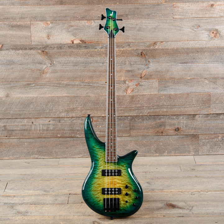 Jackson X Series Spectra Bass SBXQ IV Amber Blue Burst – Chicago Music ...