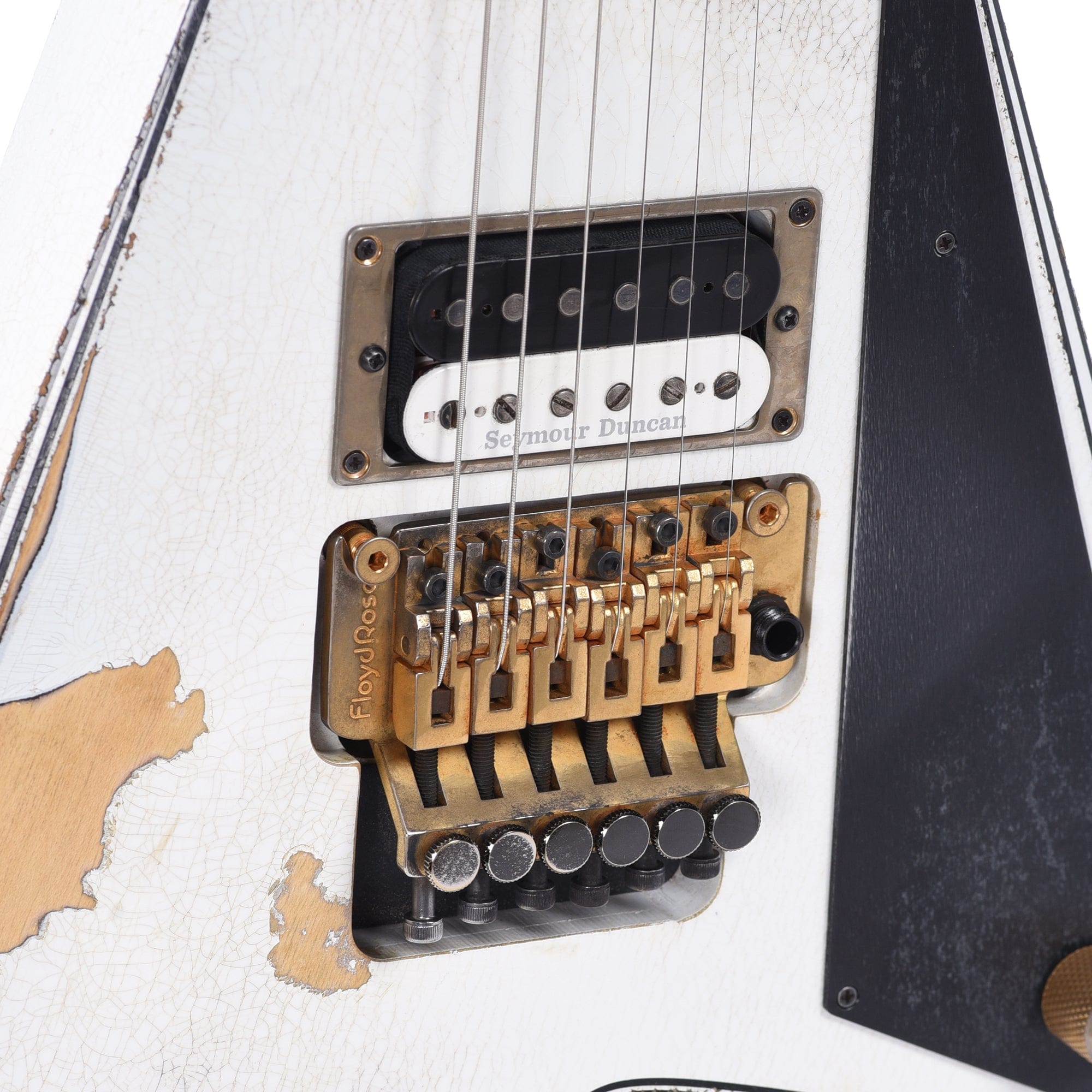 Jackson Custom Shop USA Rhoads White with Black Pinstripes Masterbuilt ...