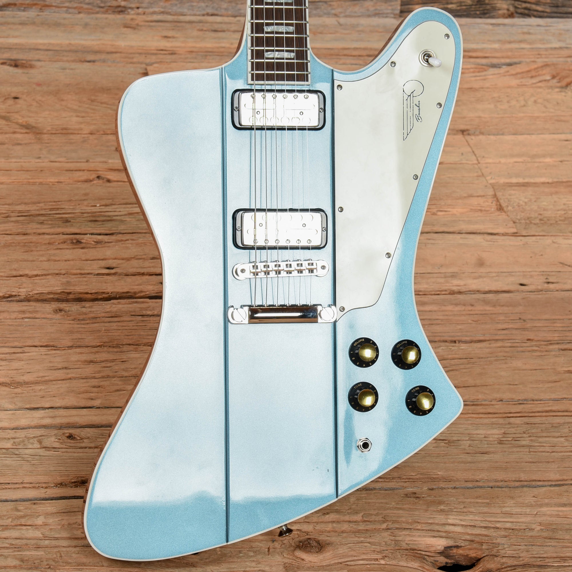 Kauer Banshee Standard Pelham Blue w/Goldfoil Pickups – Chicago Music ...