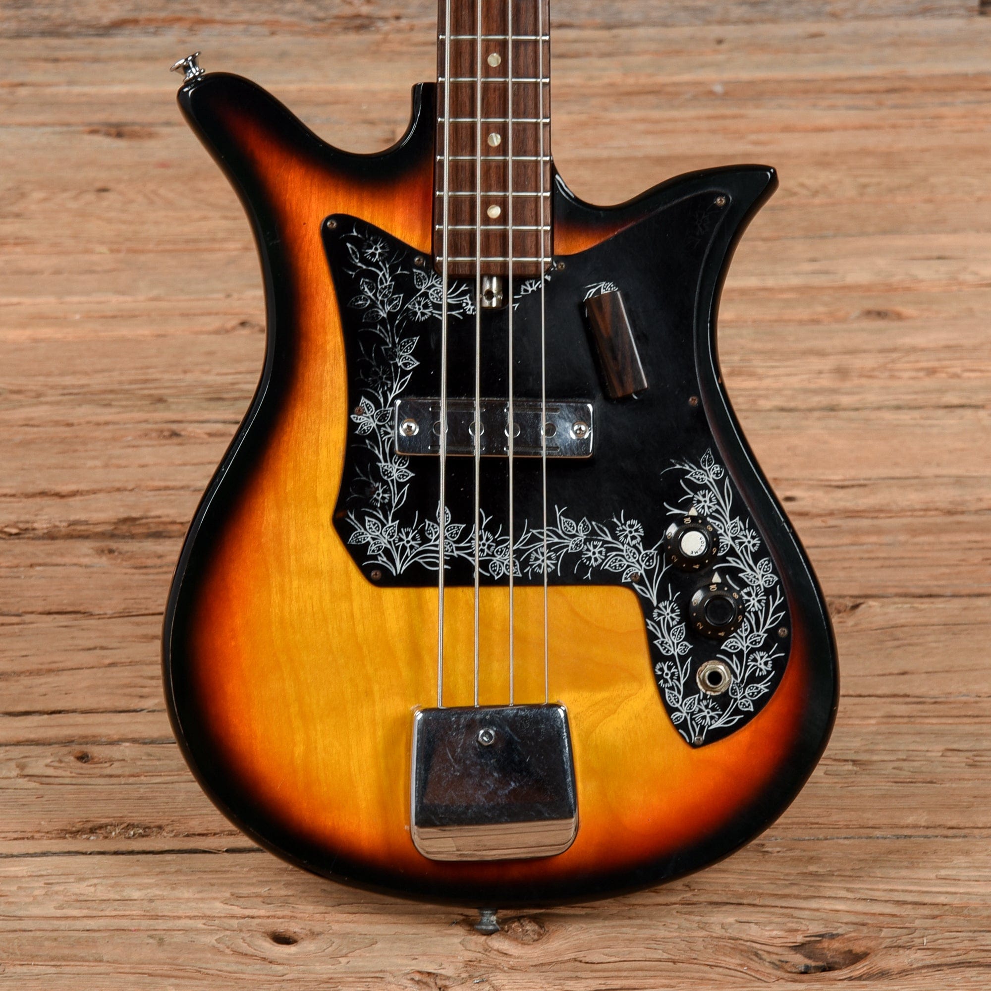 Kay EB-110 Tulip Bass Sunburst 1960s – Chicago Music Exchange