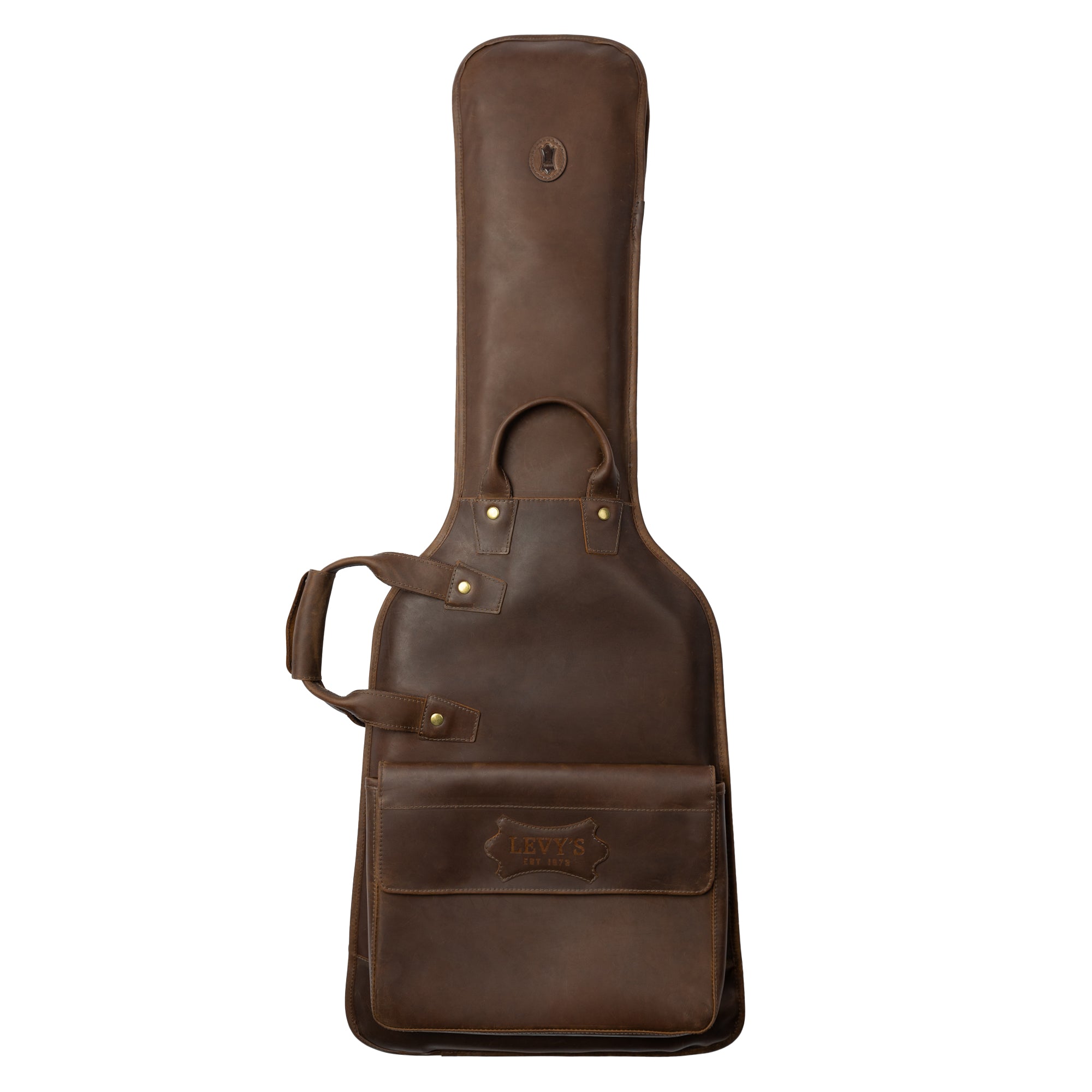Levy's Solera Series Brown Leather Electric Guitar Bag – Chicago Music ...