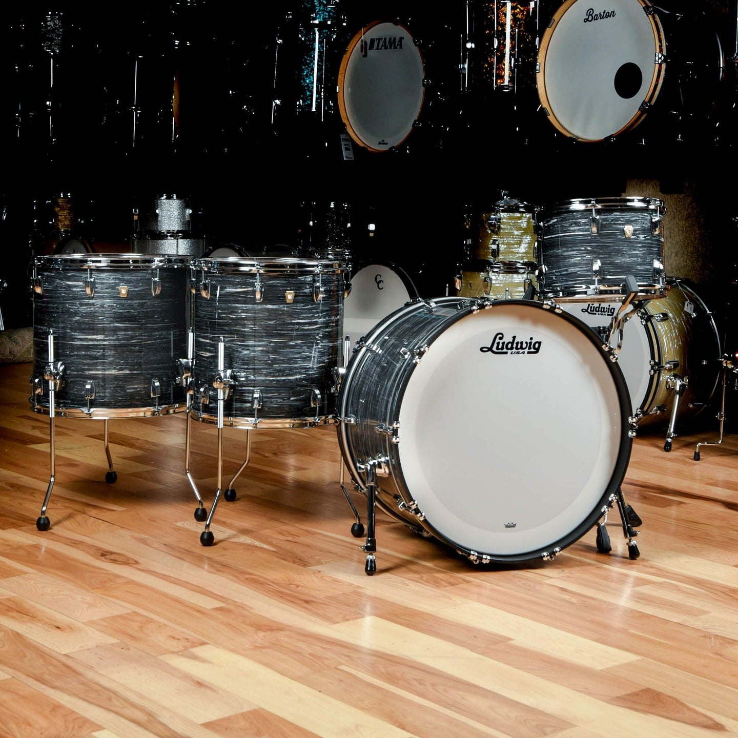 Ludwig Classic Maple 13/16/18/24 4pc. Drum Kit Vintage Black Oyster ...