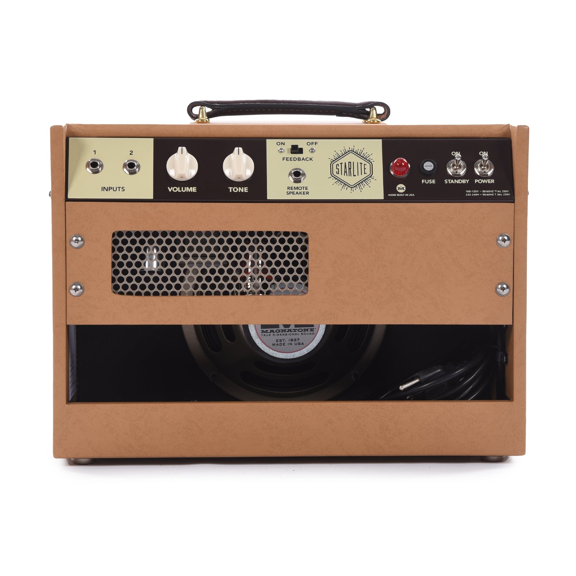Magnatone Starlite 1x8 5W Combo Amp Camel w/ Oxblood Grill – Chicago ...