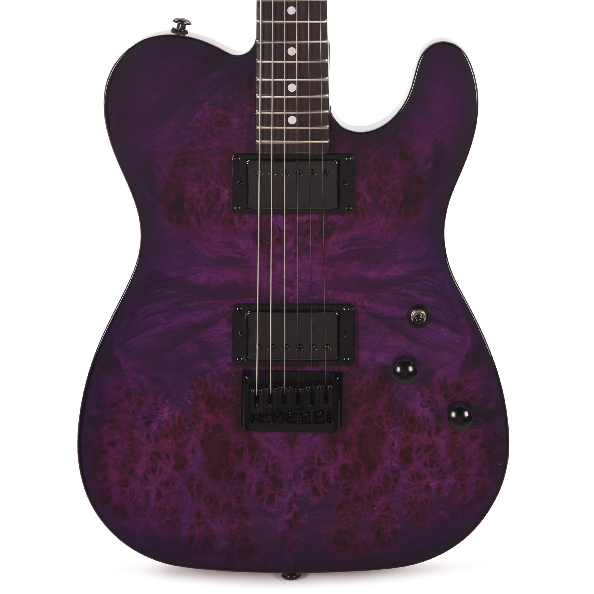 Schecter PT Standard Electric Guitar Purple Burst Burl – Chicago Music ...