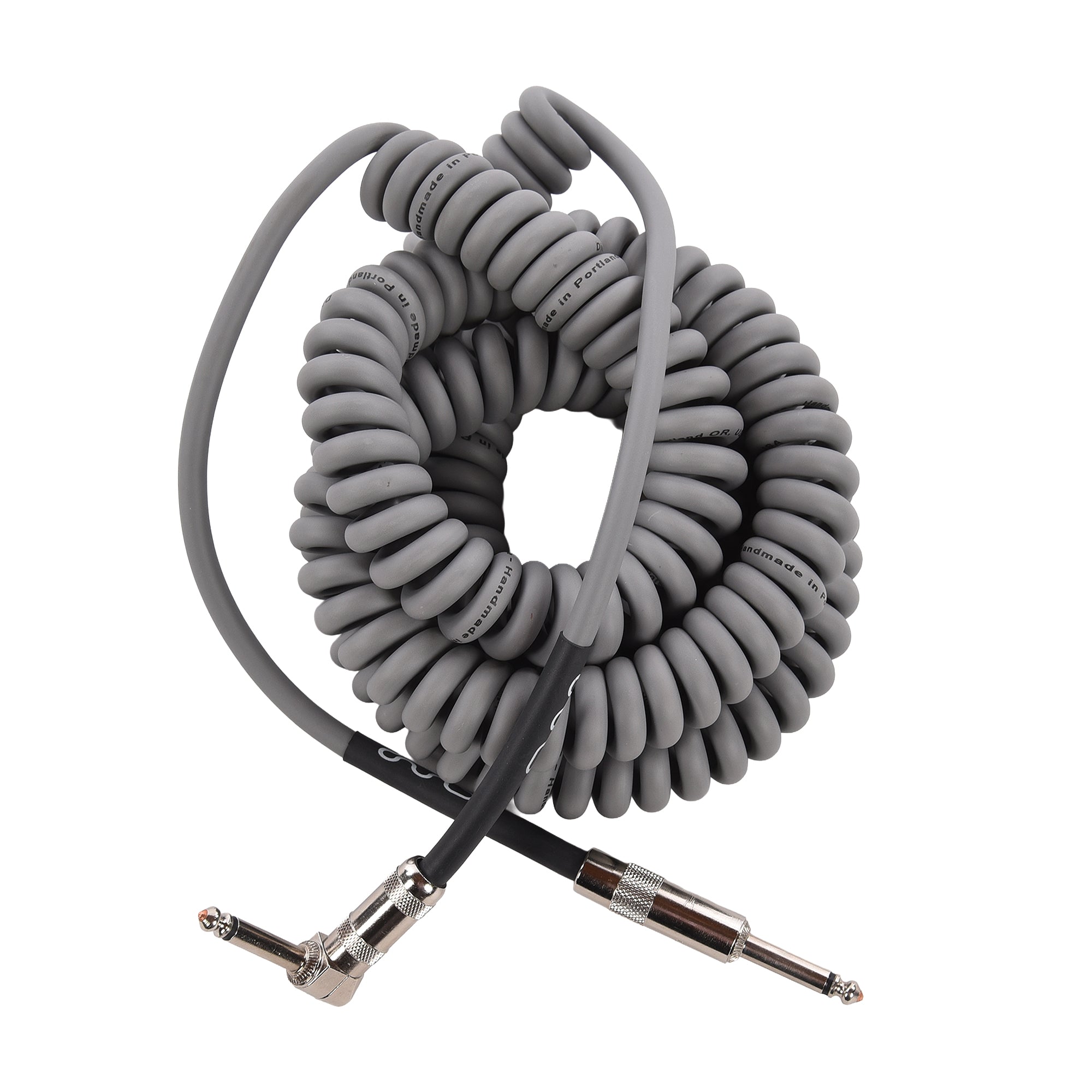Divine Noise Curly Instrument Cable 30' Straight/Right Angle Gray ...