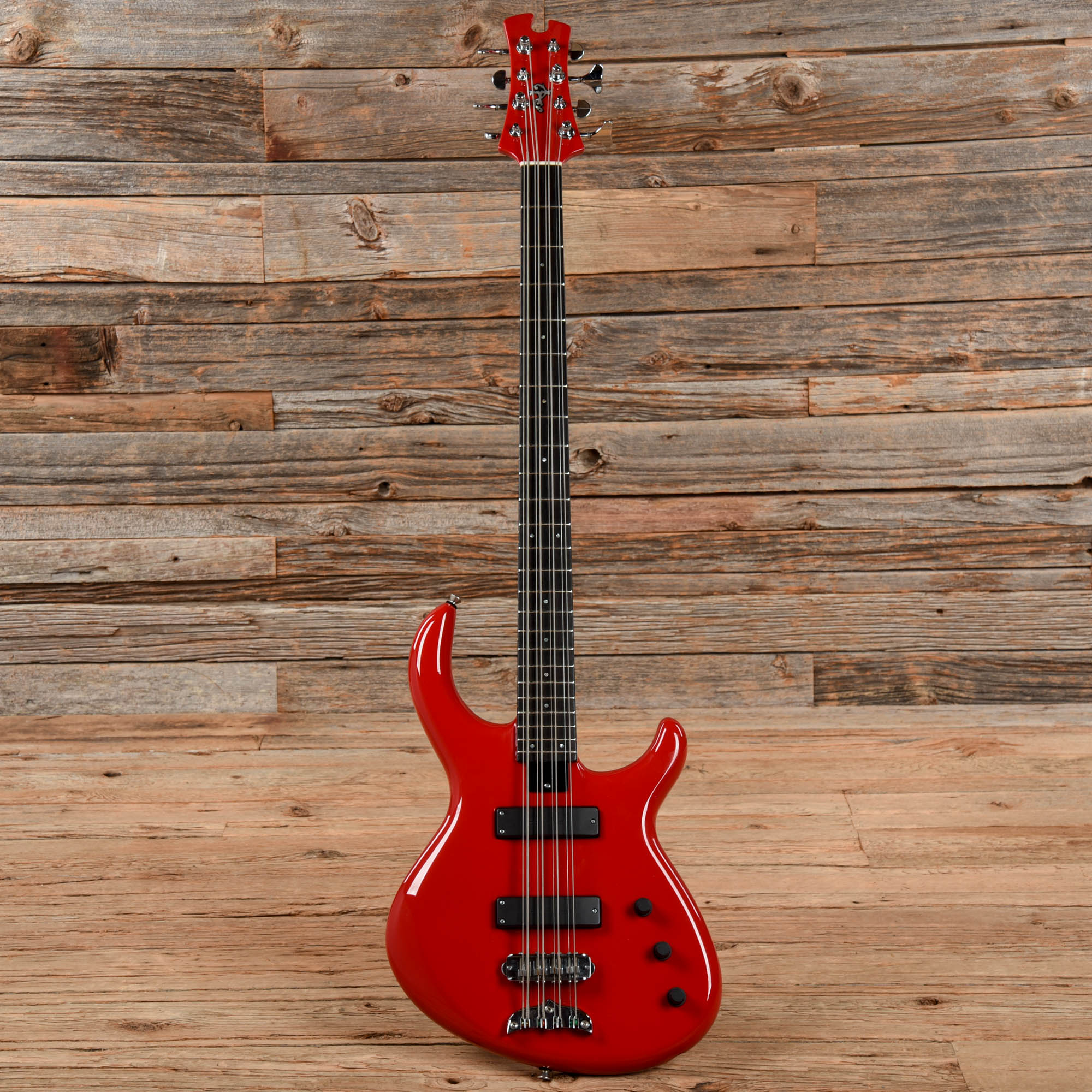 Tobias 8-String Bass Red Refin – Chicago Music Exchange