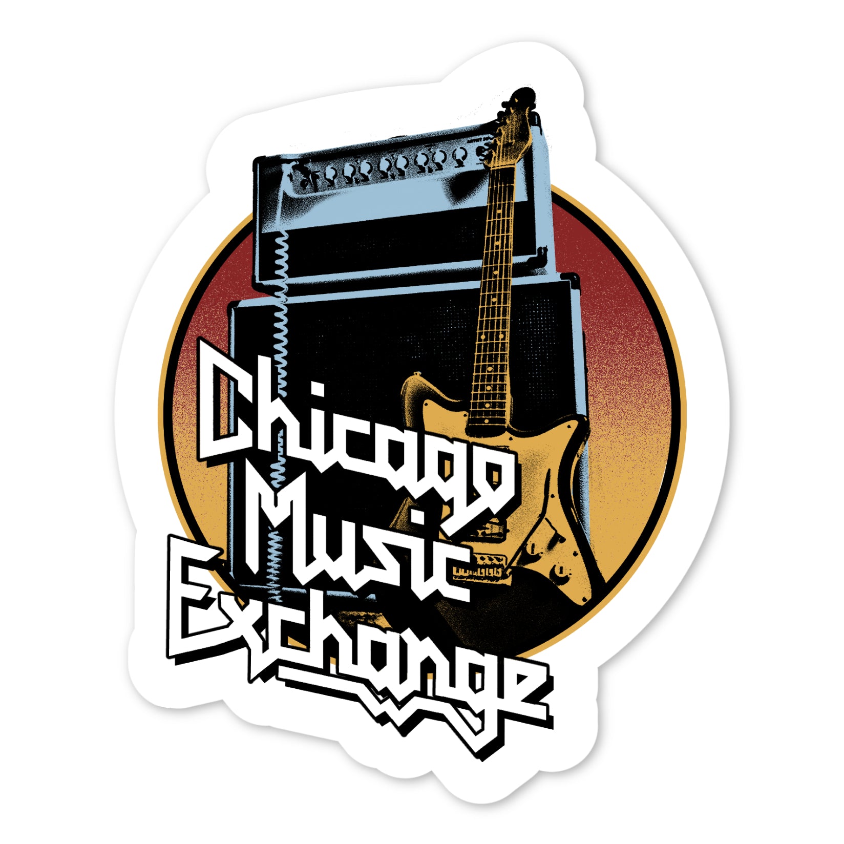 CME "Concert" Die Cut Sticker, Gloss Vinyl, 4x3" – Chicago Music Exchange